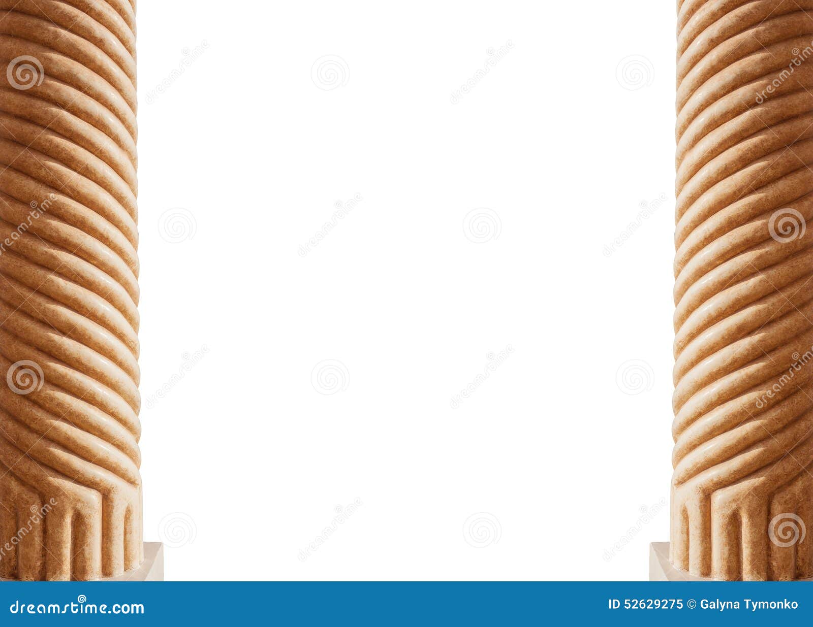 Two Columns Isolated on White Background Stock Image - Image of decor ...