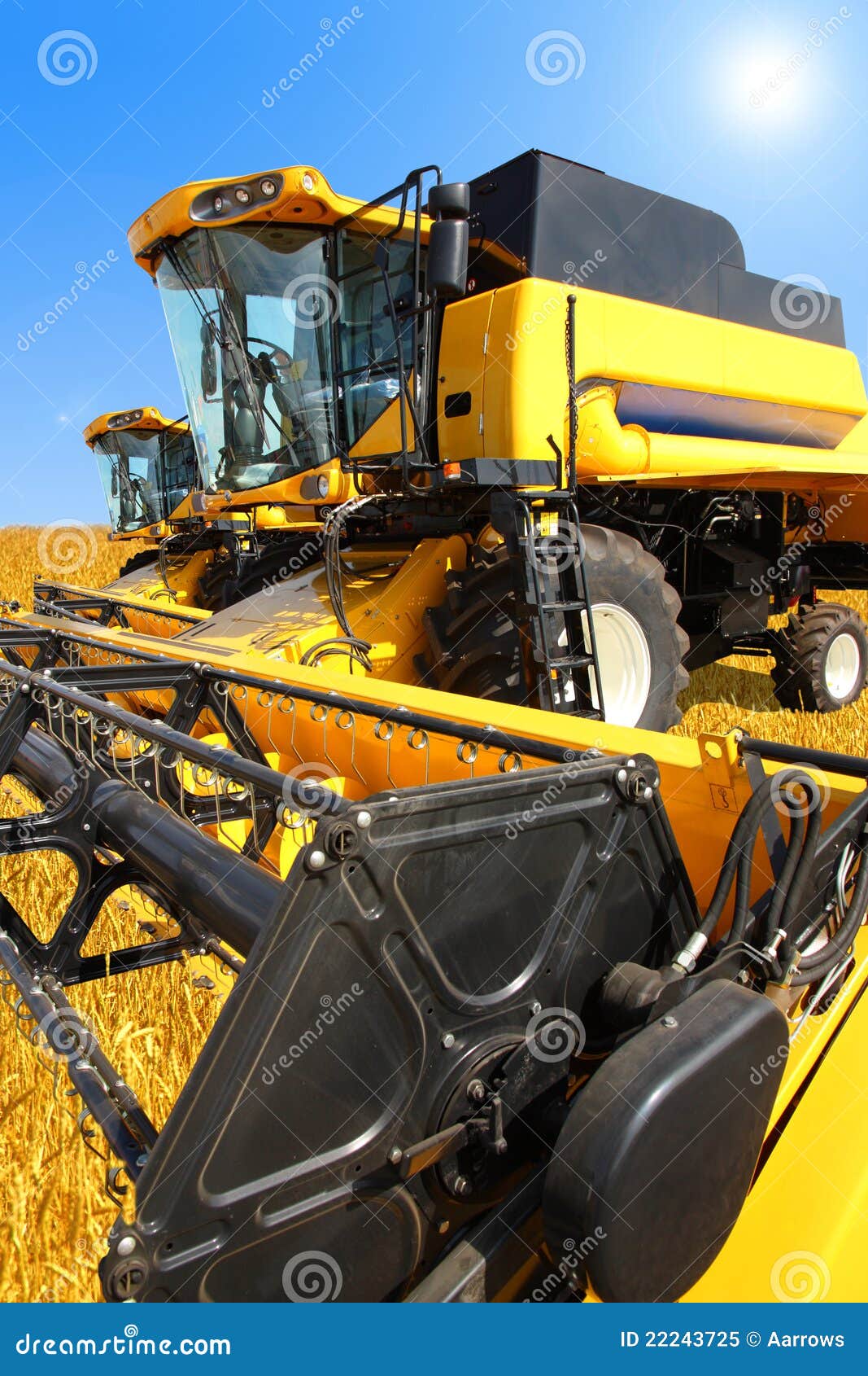 Two combine harvester stock image. Image of agriculture - 22243725