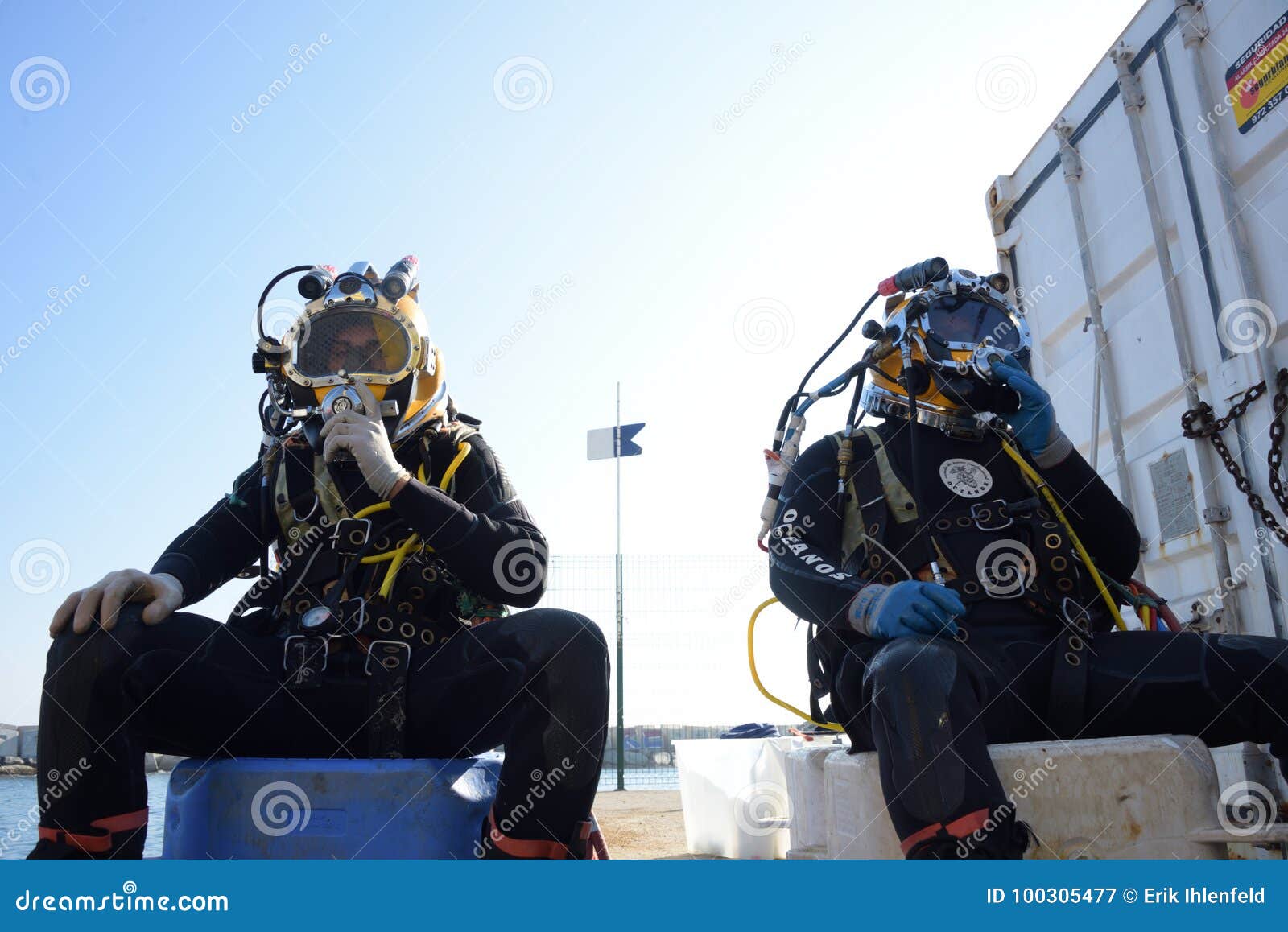 Two Commercial Divers before the Dive Editorial Photography - Image of ...