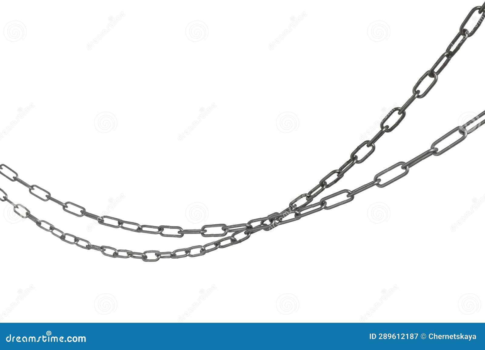 Two Common Metal Chains Isolated on White Stock Image - Image of chain ...