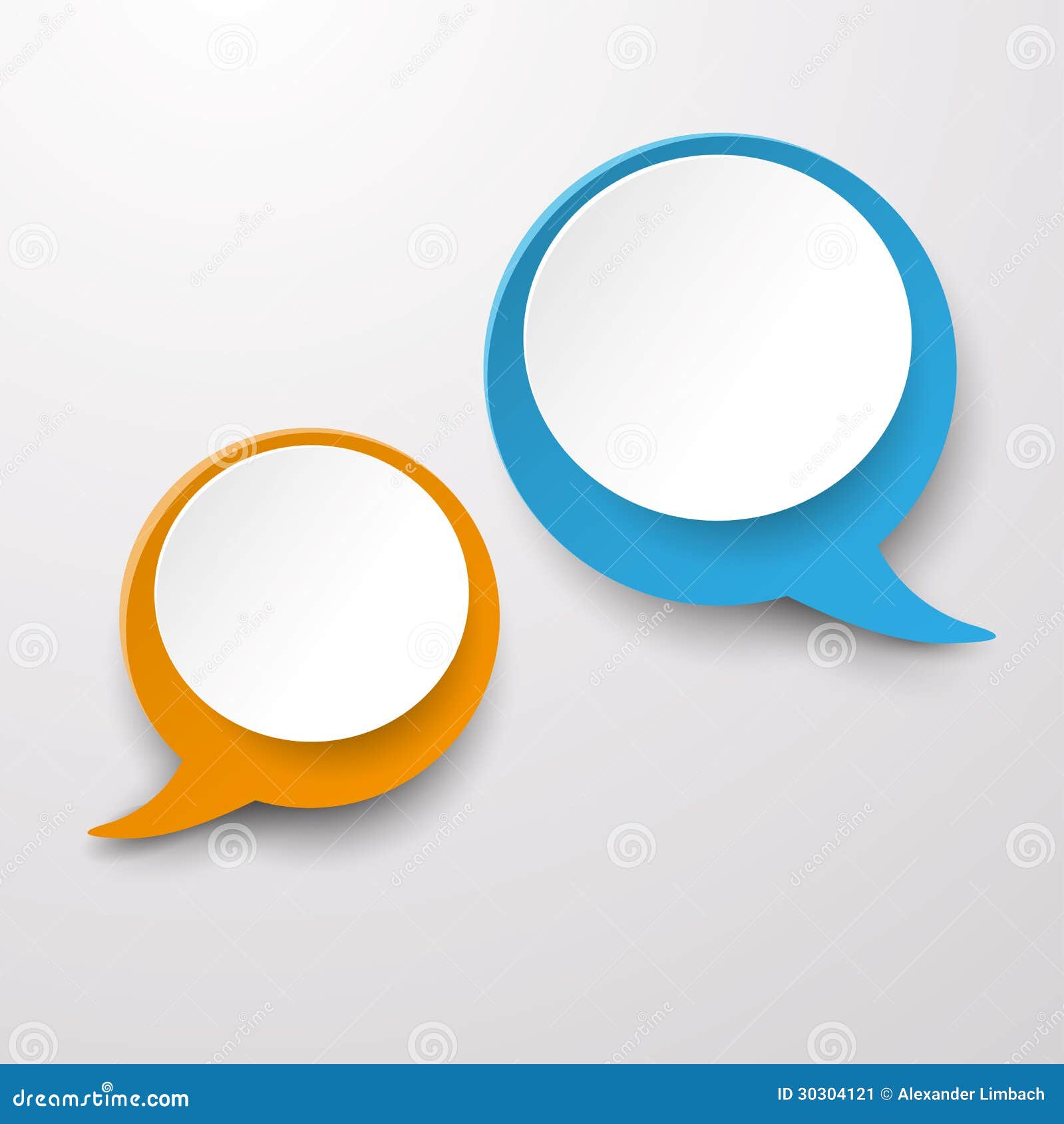 Two Communication Speech Bubble Labels Stock Illustration ...
