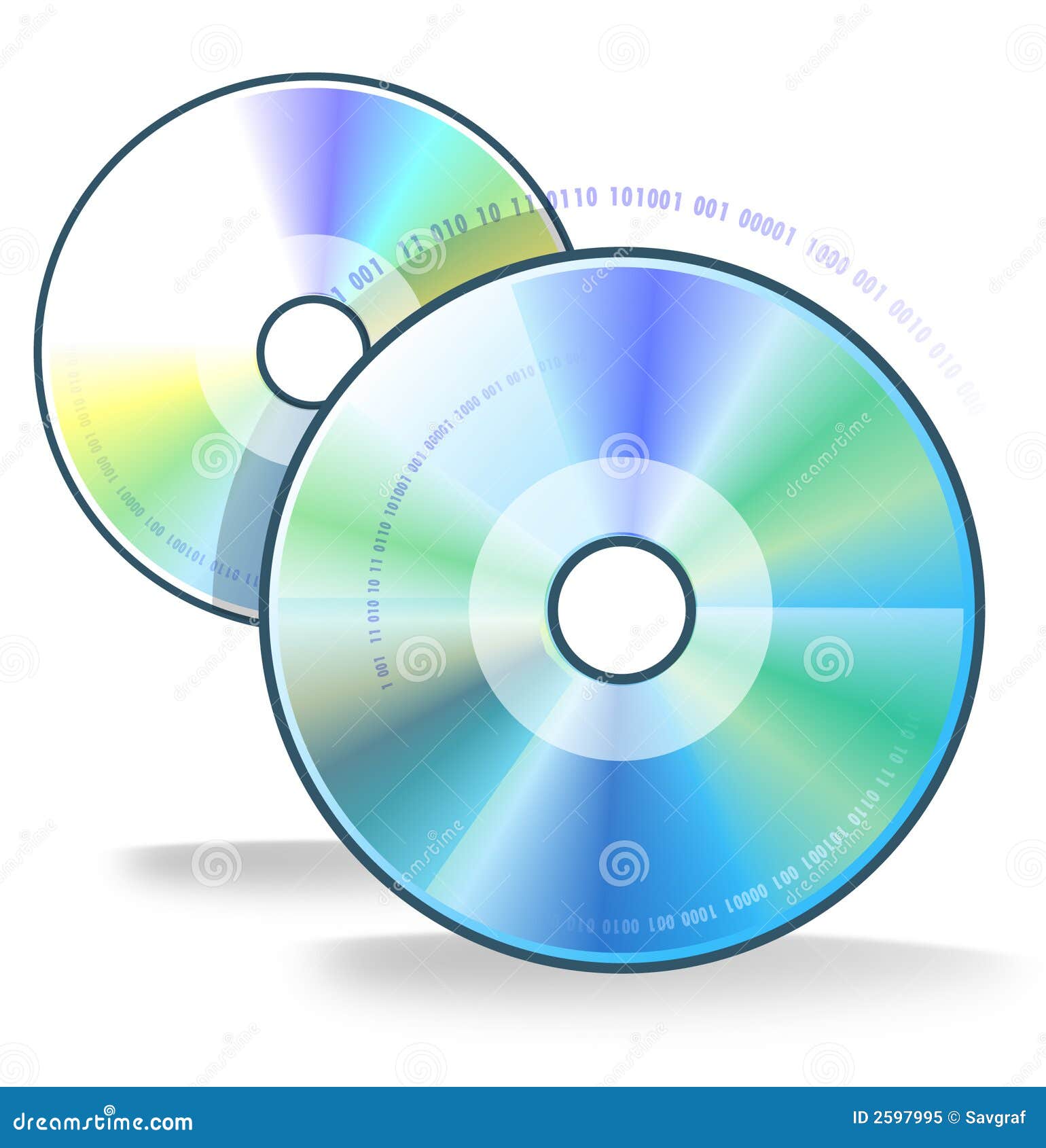 Two compact disks stock illustration. Illustration of disk - 2597995