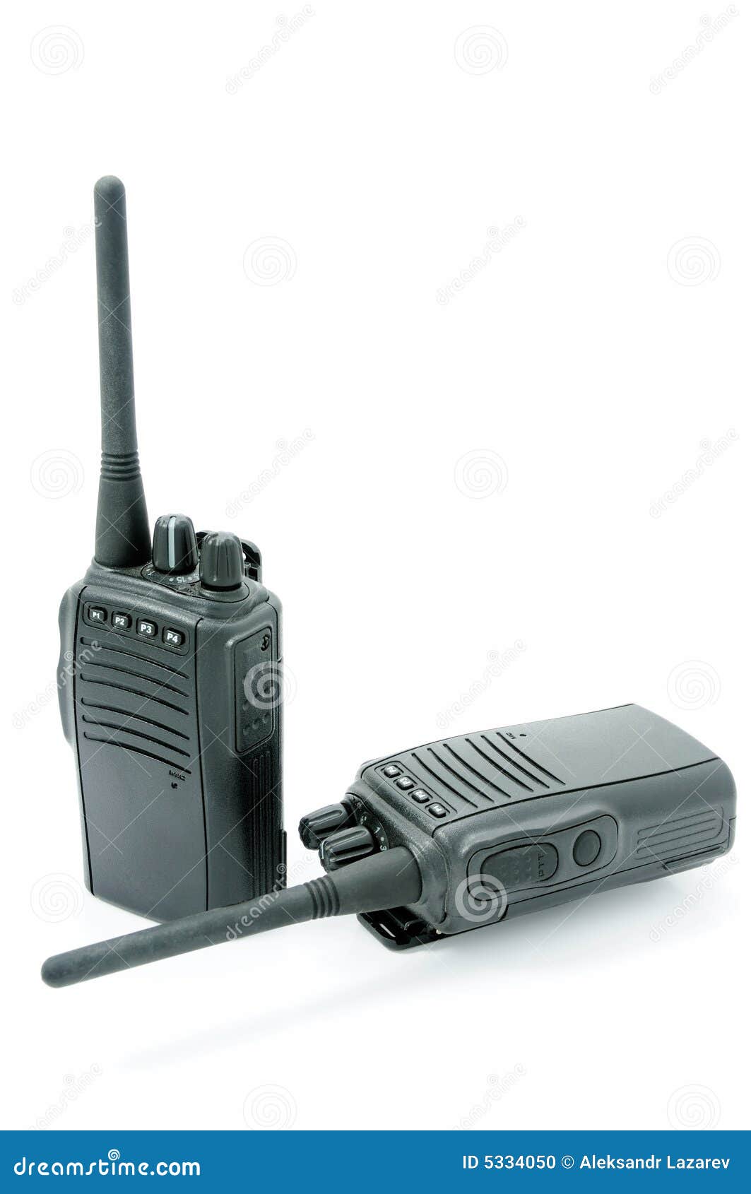 Two Compact Professional Portable Radio Sets Stock Photo - Image of ...