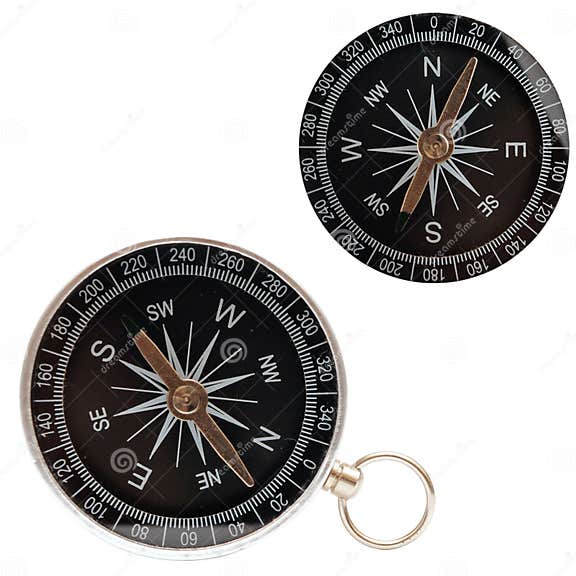 Two compass closeup stock photo. Image of waypoint, topography - 19999020