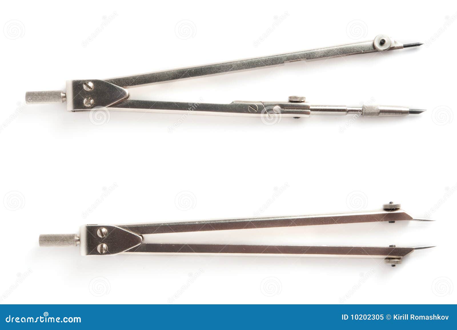 Two compasses stock image. Image of geometry, design - 10202305