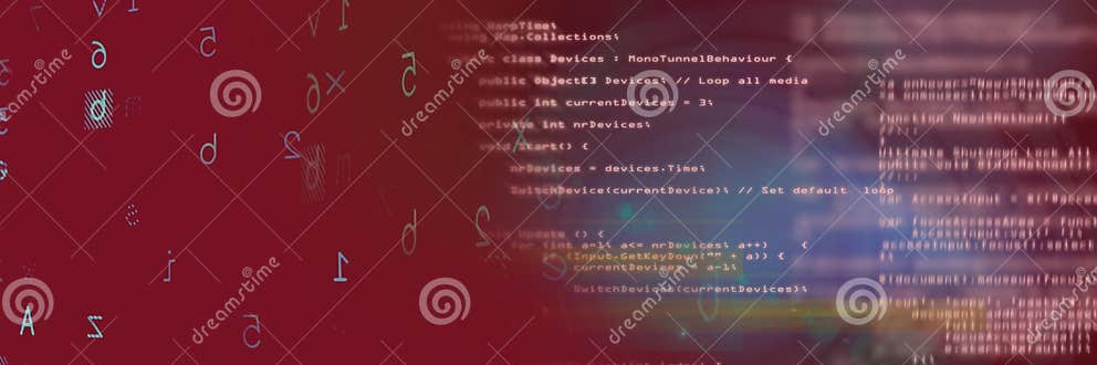 Two Computer Codes Processing Against Black And Gradient Background Program Coding Concept 3462