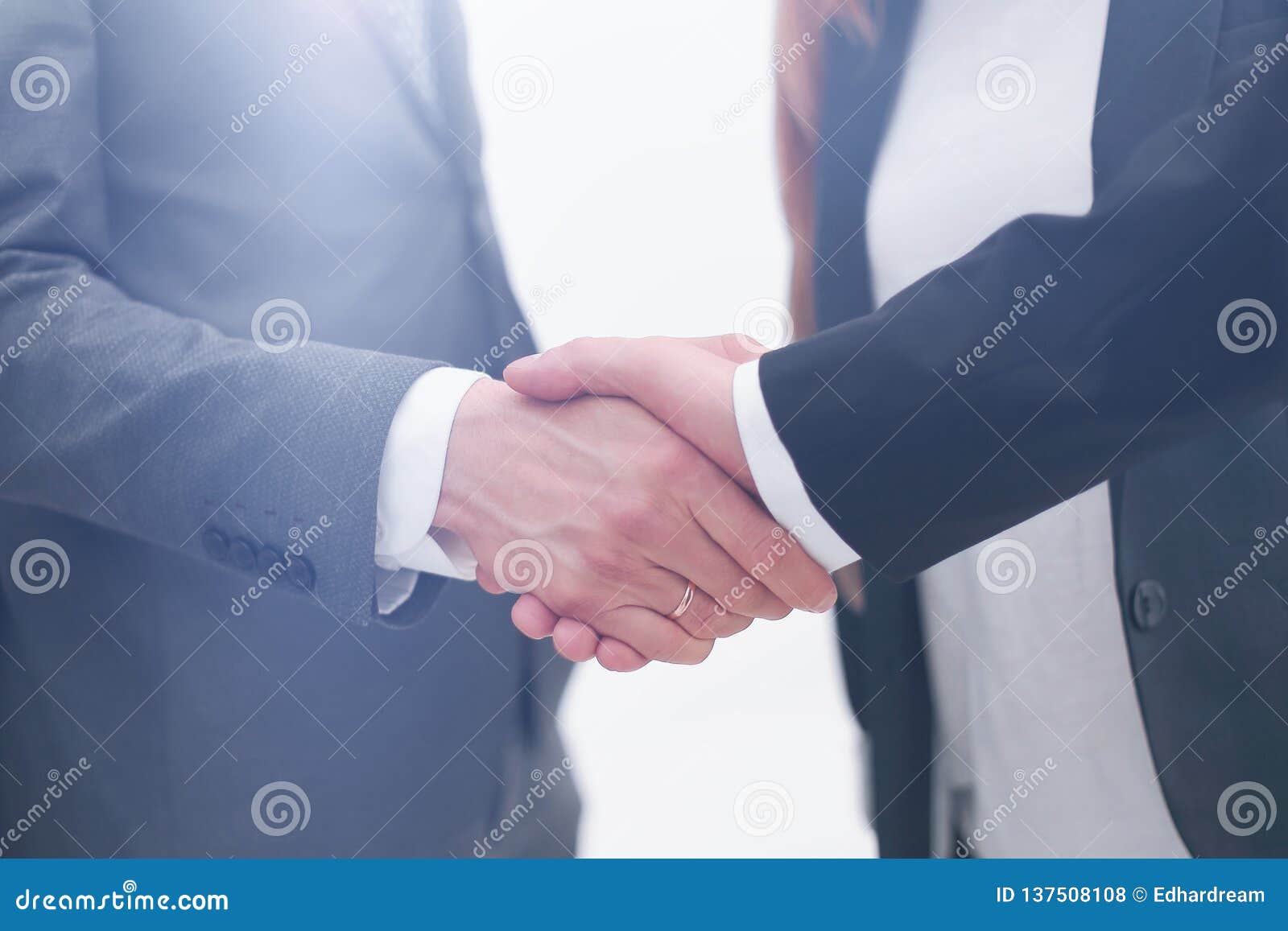 Confirmation of the Transaction Handshake Stock Photo - Image of ...
