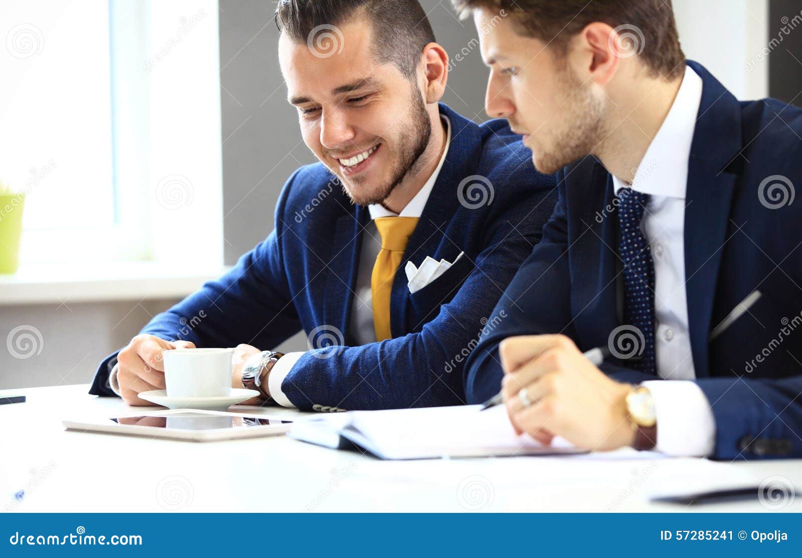 Two Confident Businessmen Networking Stock Image - Image of corporate ...