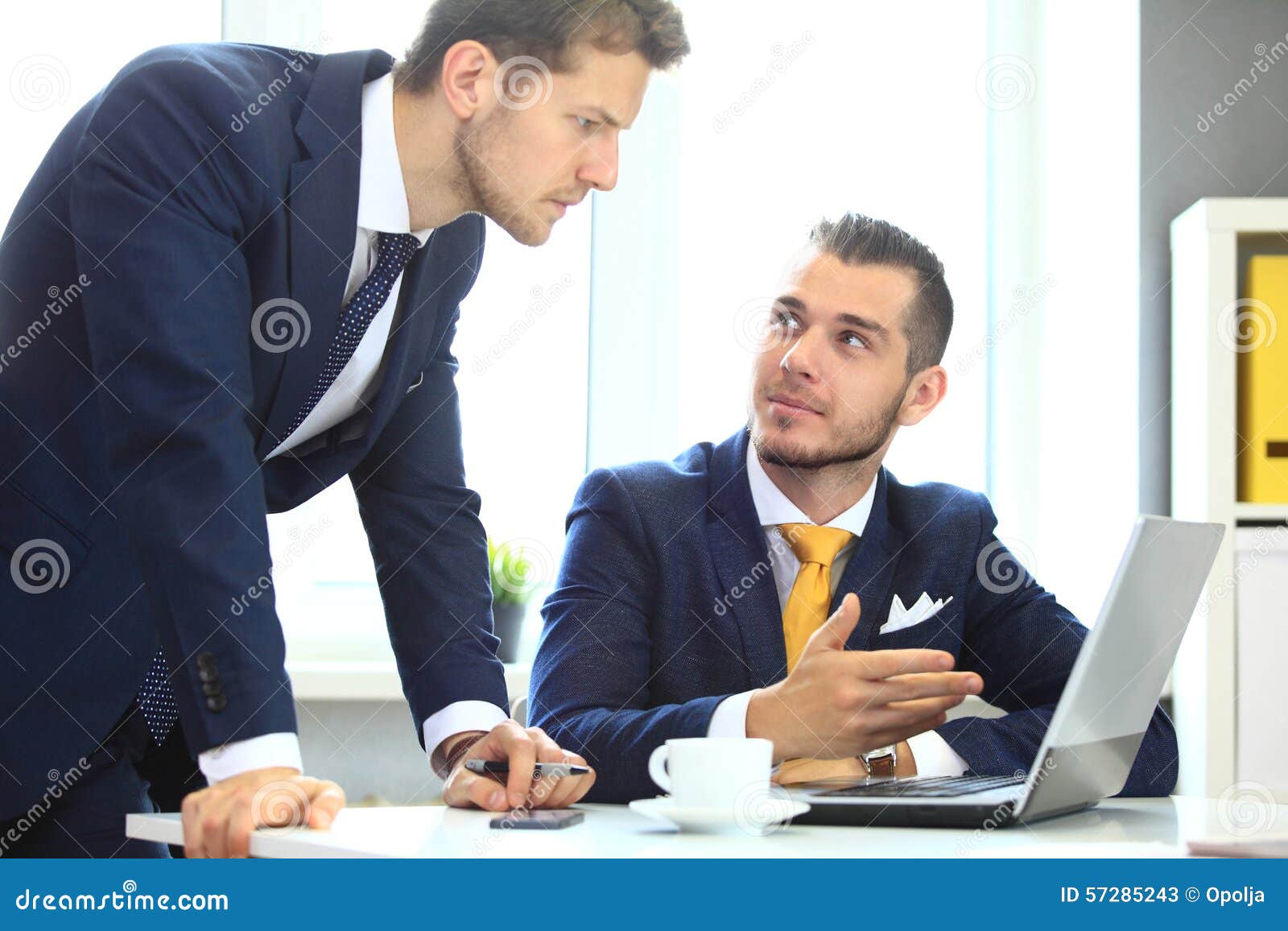 Two Confident Businessmen Networking Stock Image - Image of manager ...