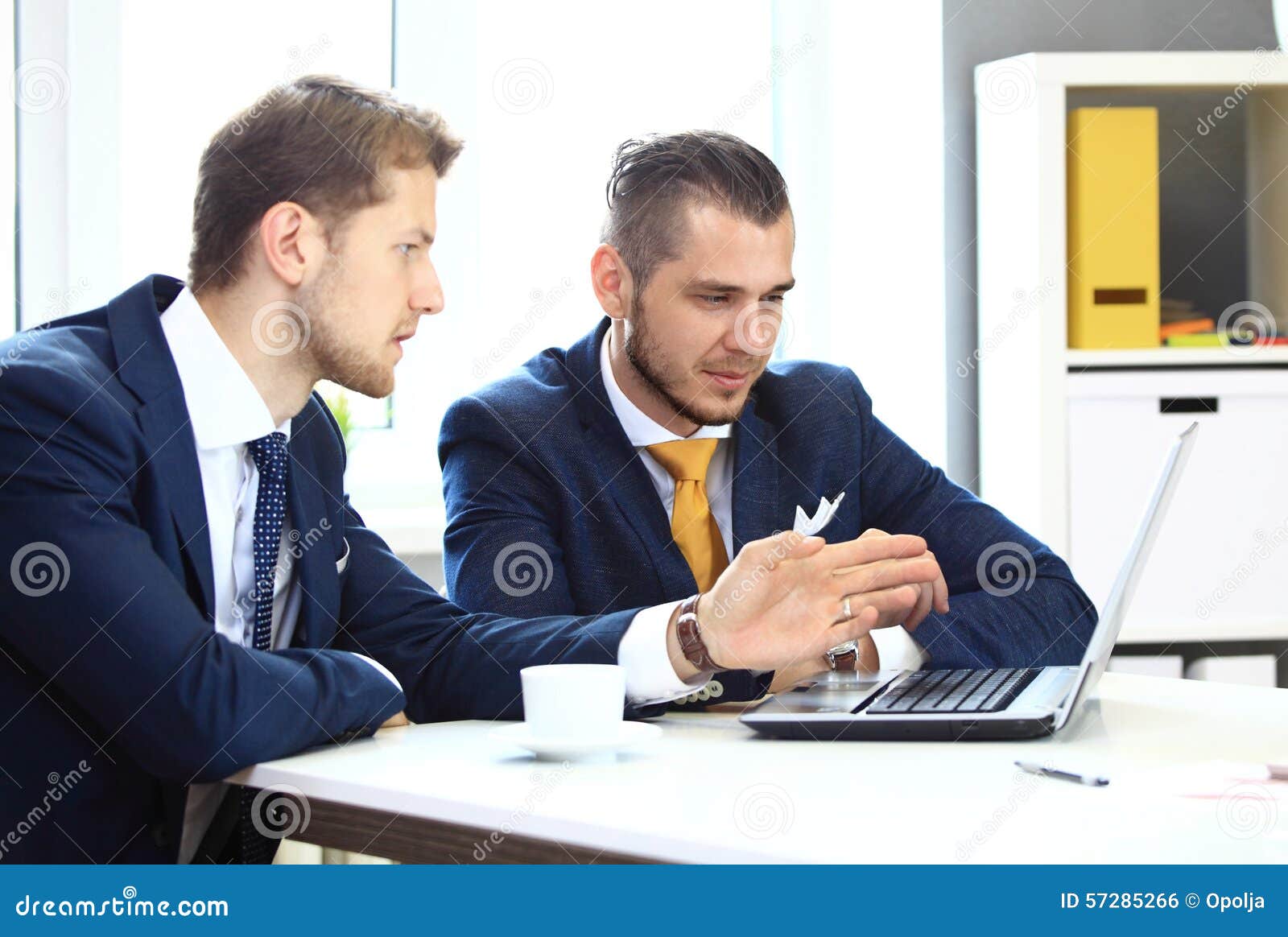 Two Confident Businessmen Networking Stock Photo - Image of young ...