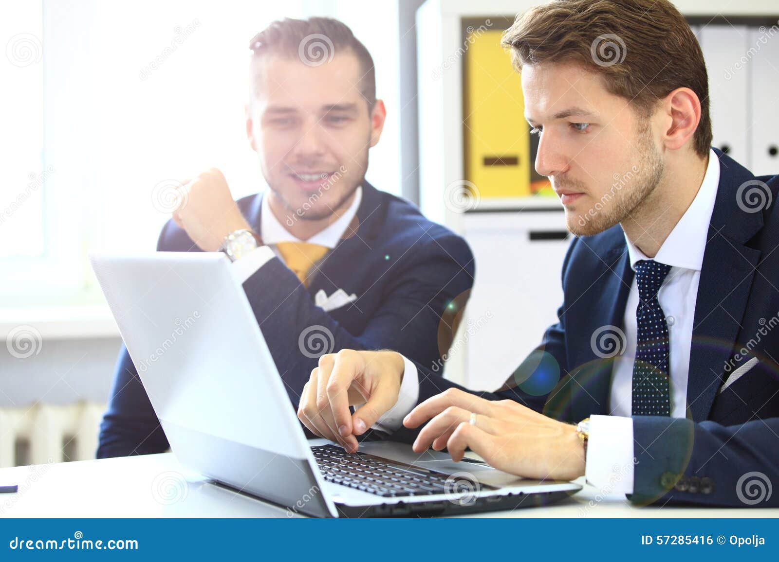 Two Confident Businessmen Networking Stock Photo - Image of teamwork ...