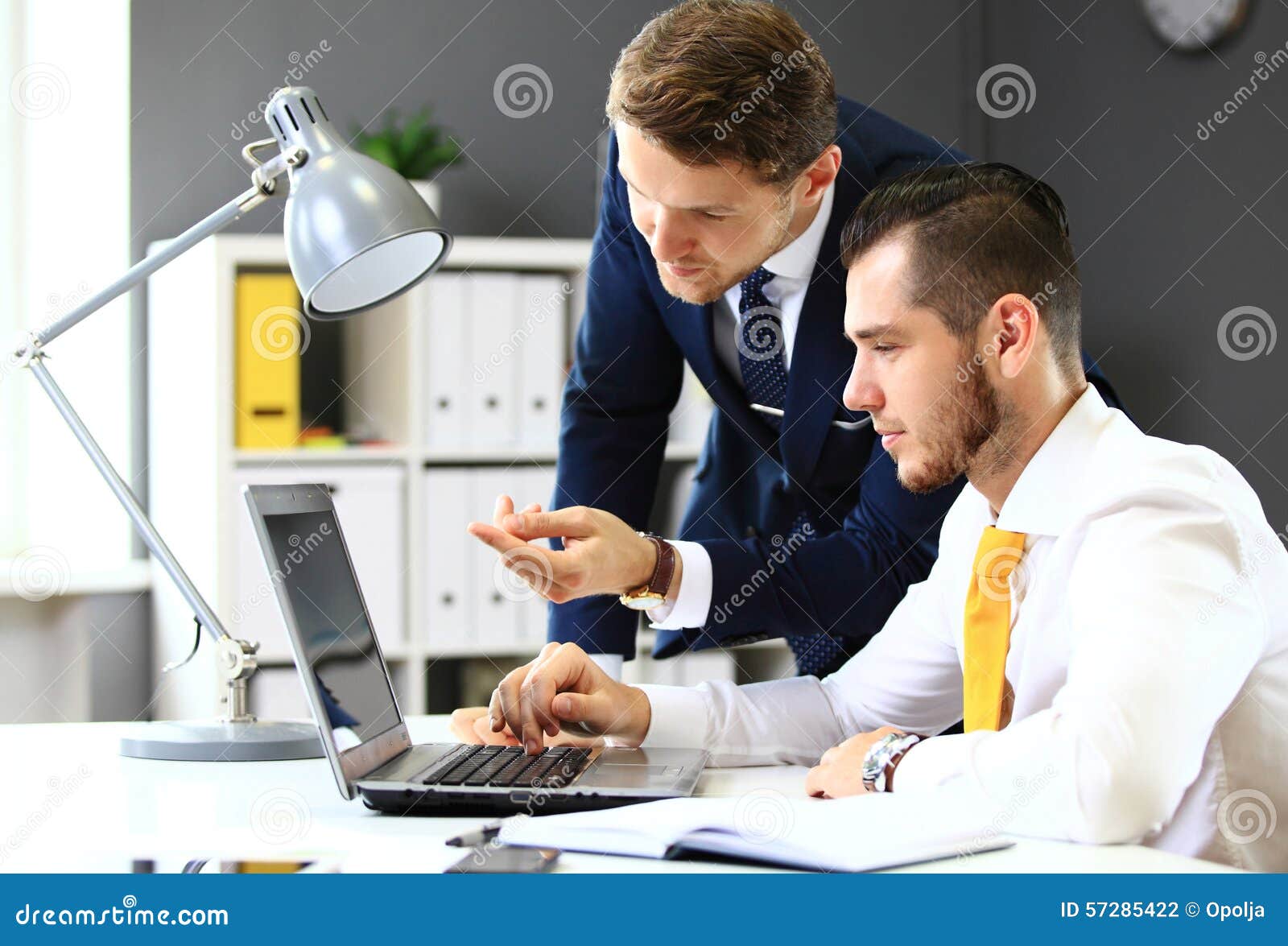 Two Confident Businessmen Networking Stock Photo - Image of employee ...