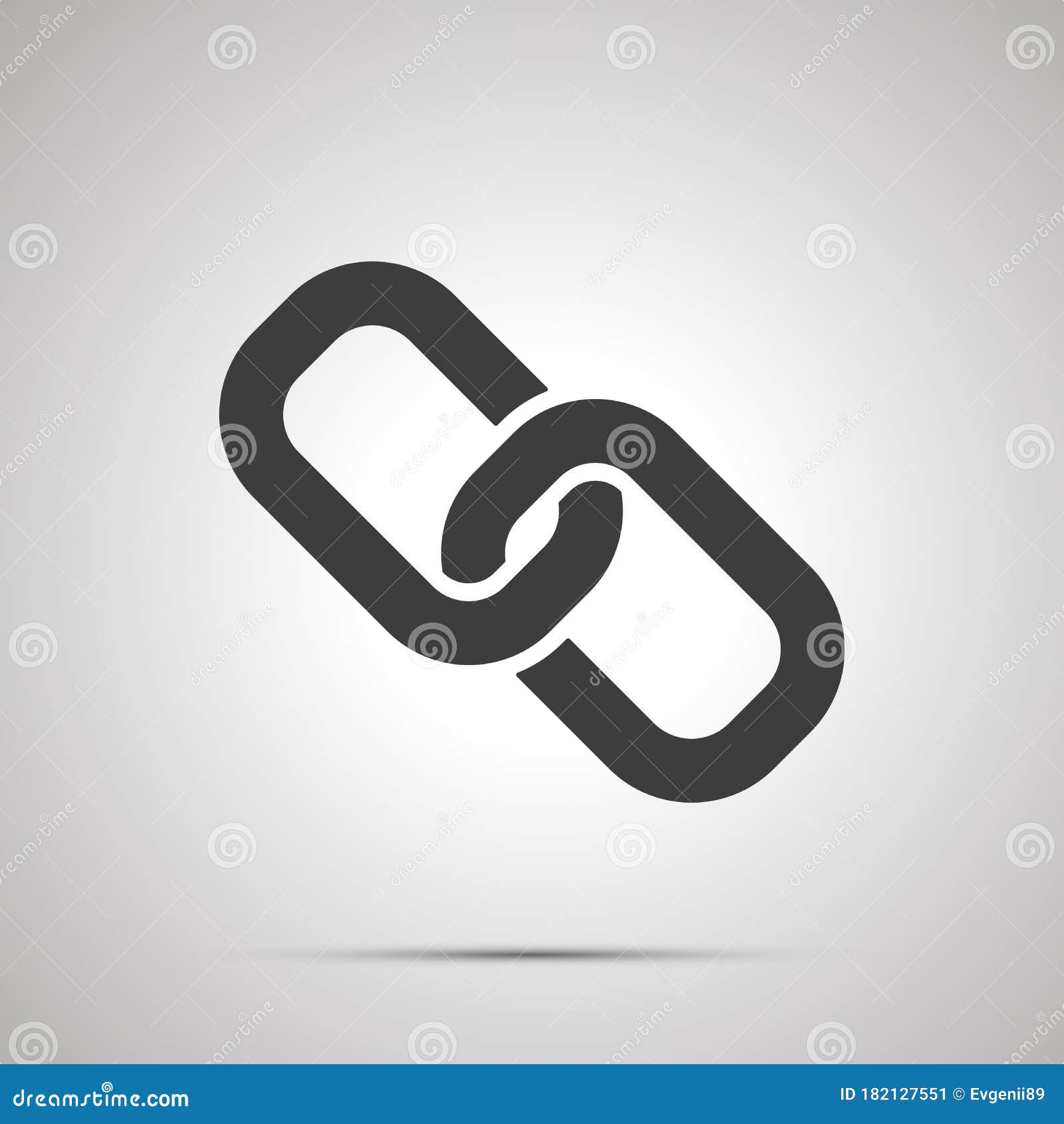 Two Connected Chain Links, Simple Black Icon Stock Vector ...
