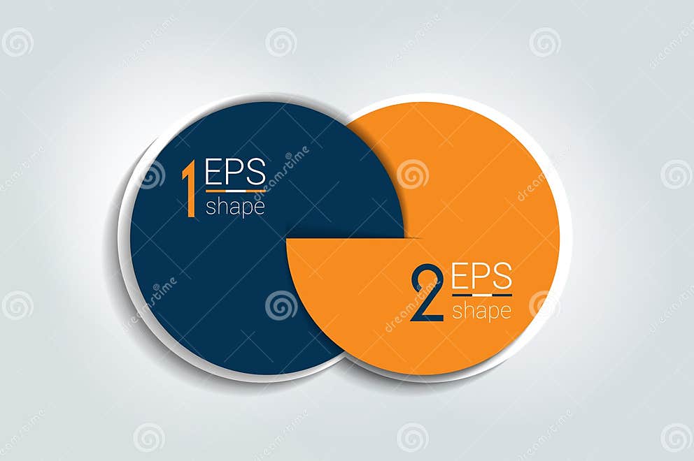 Two Connected Circles Chart. Stock Vector - Illustration of diagram ...