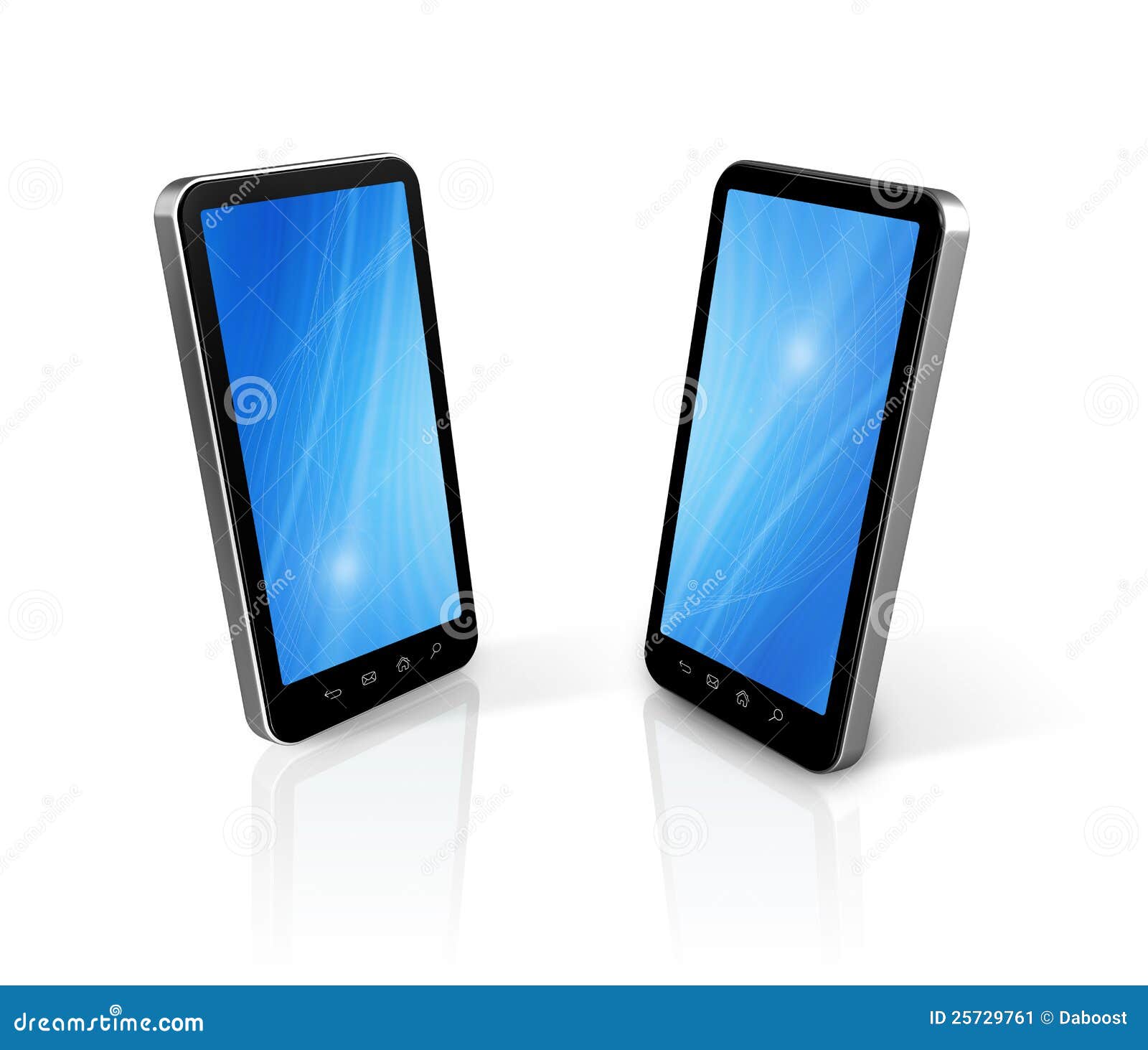 Two Connected Mobile Phones Stock Illustration - Illustration of ...