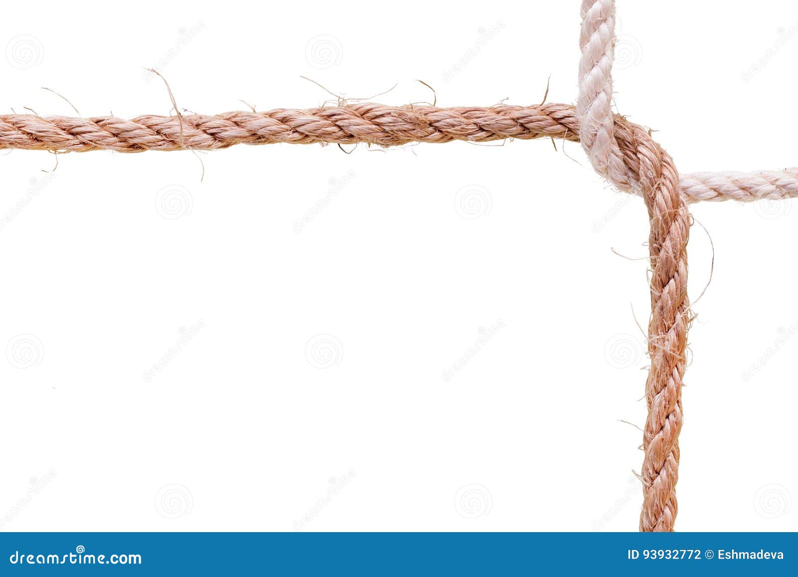 Two Connected Ropes. Asymmetrical Frame Composition Stock Photo - Image ...