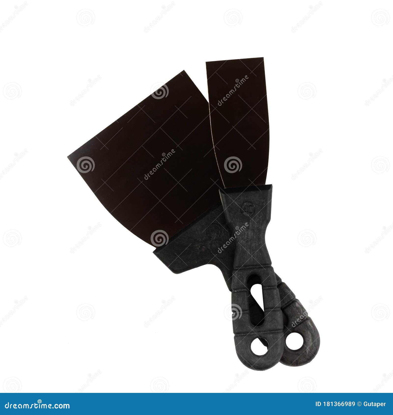 Two Construction Spatulas Isolated on a White Background Close Up Stock ...