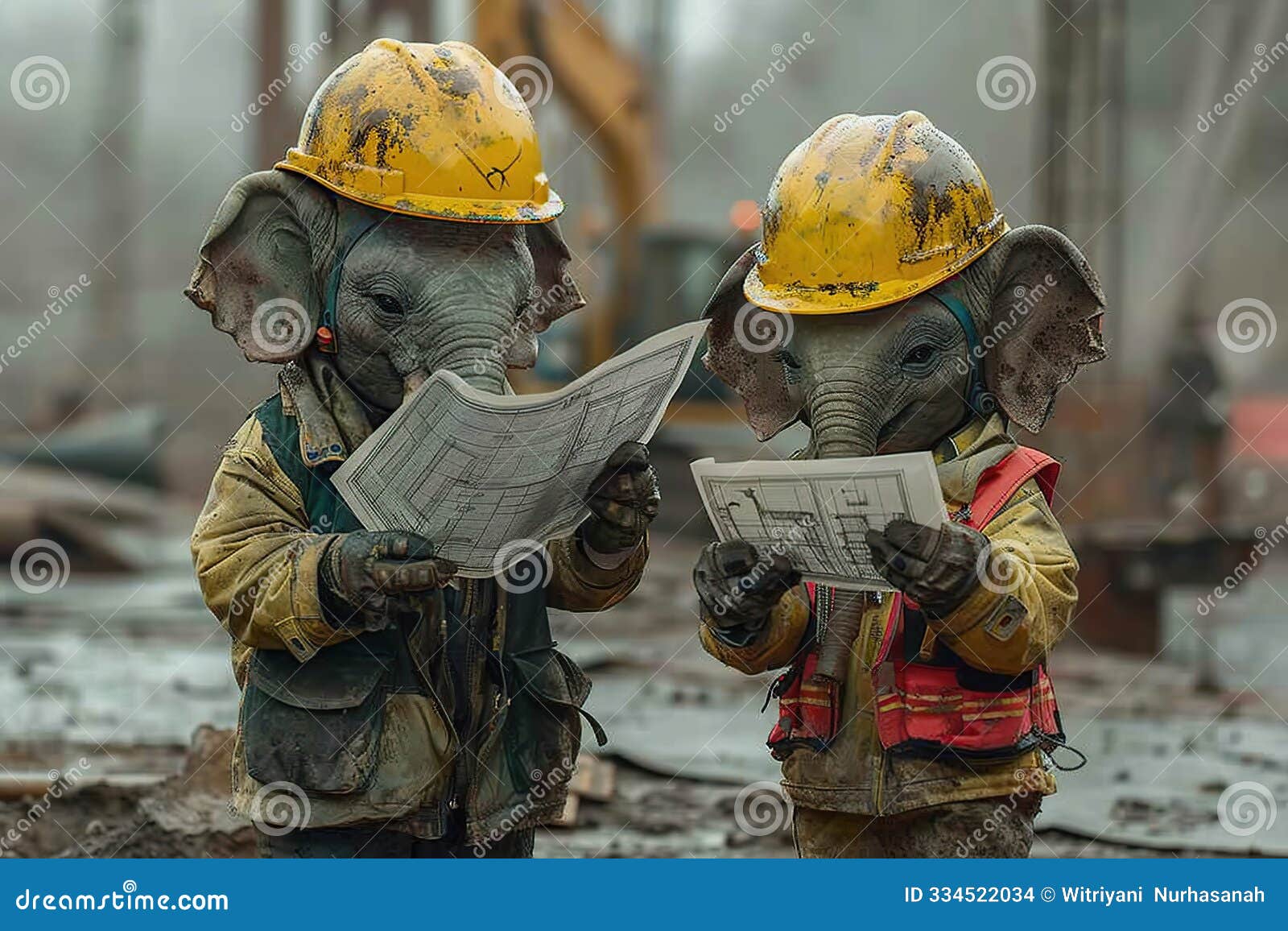 Elephants Building A Pyramid Using Their Trunks Their Trunks Act Stock ...