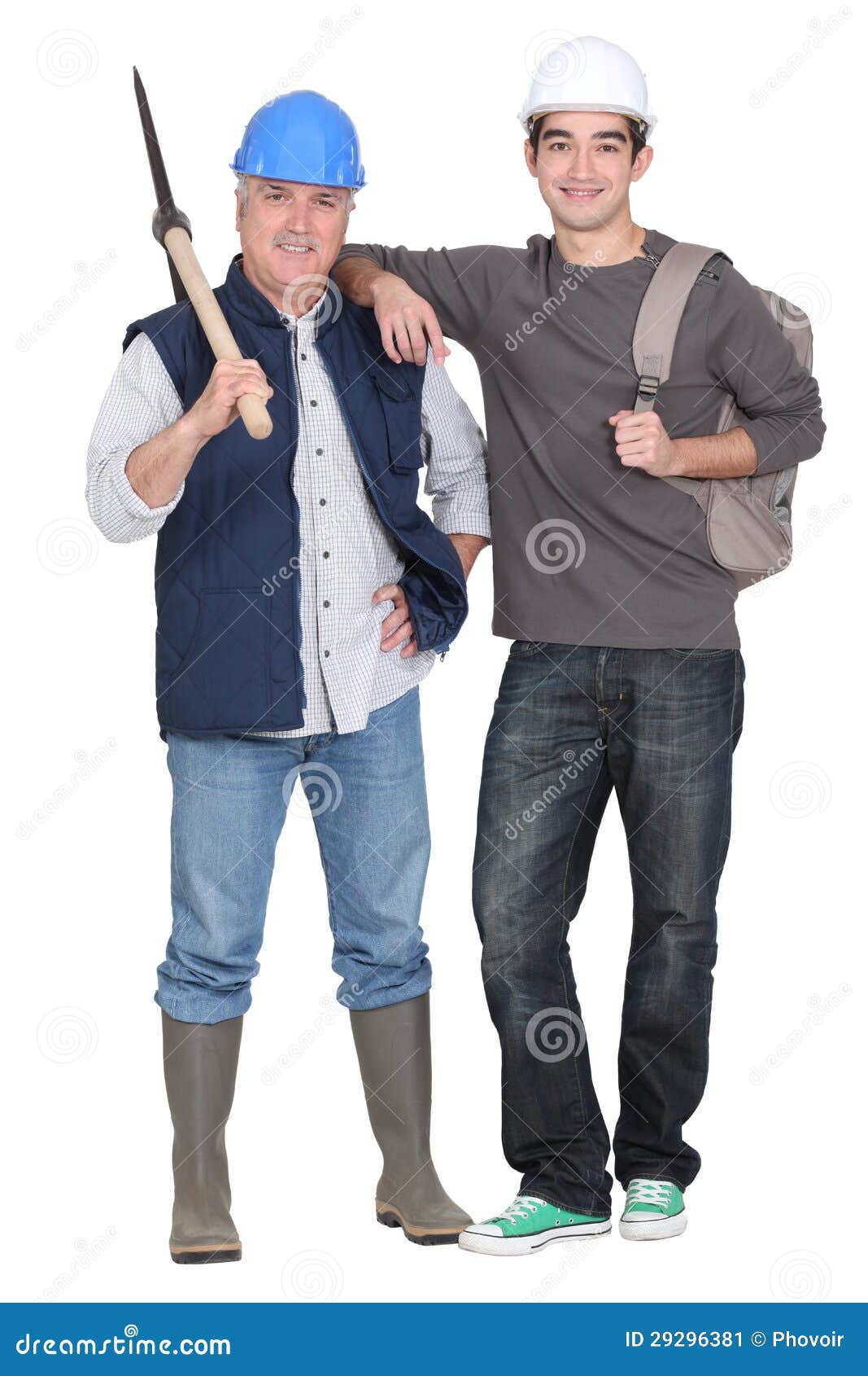 Two construction workers stock image. Image of macho - 29296381