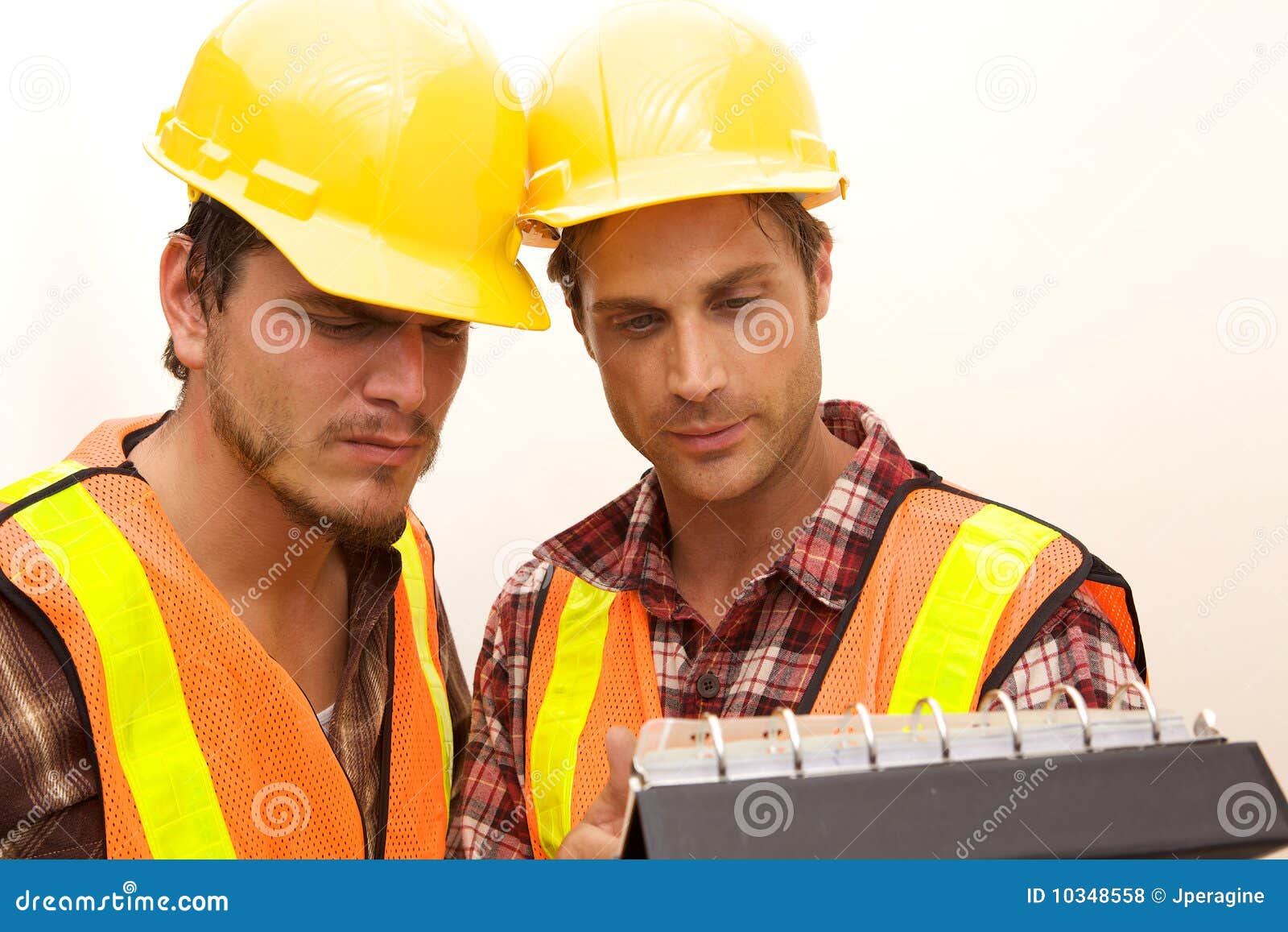Two Construction Workers at the Job Stock Photo - Image of hardhat ...