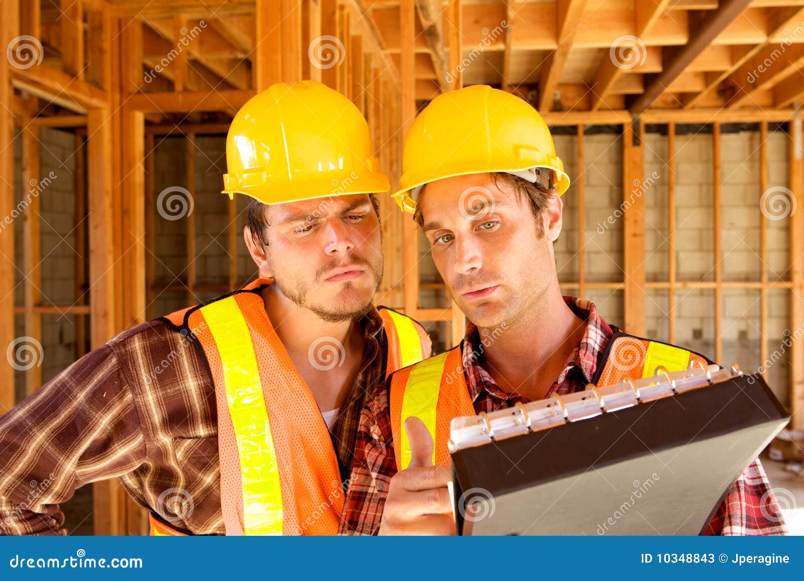 Two Construction Workers at the Job Stock Image - Image of foreman ...
