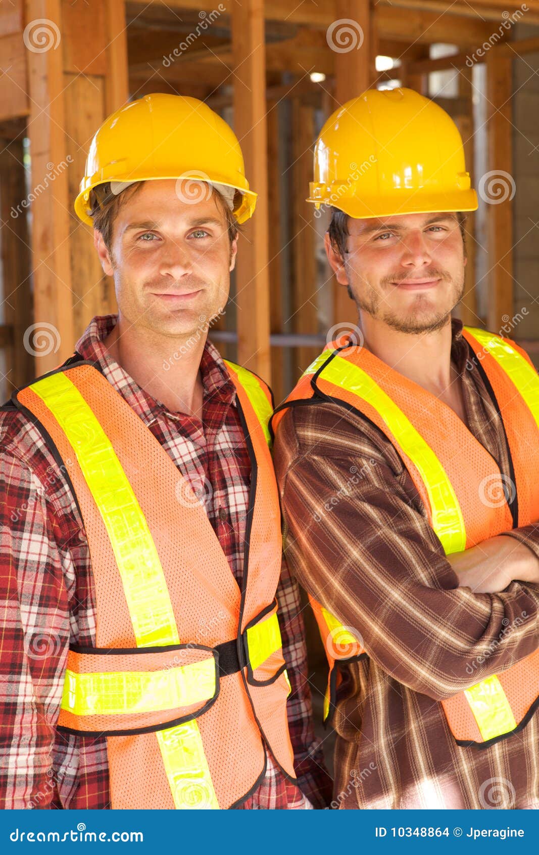 Two Construction Workers at the Job Stock Photo - Image of equipment ...