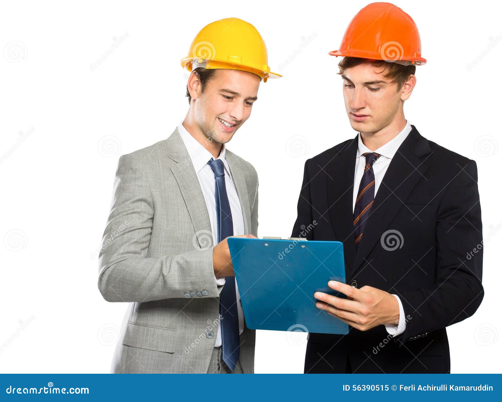 Two Contractors Discussing about Their Project Stock Image - Image of ...