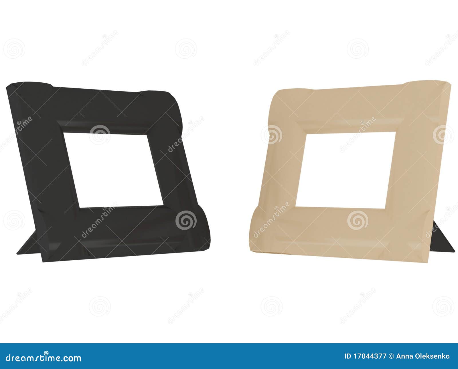 Two Contrast Frames Isolated on the White Stock Illustration ...