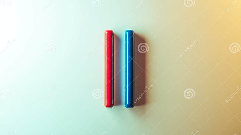 Two Vertical Rounded Rectangles Casting Long Shadows on a Gradient ...