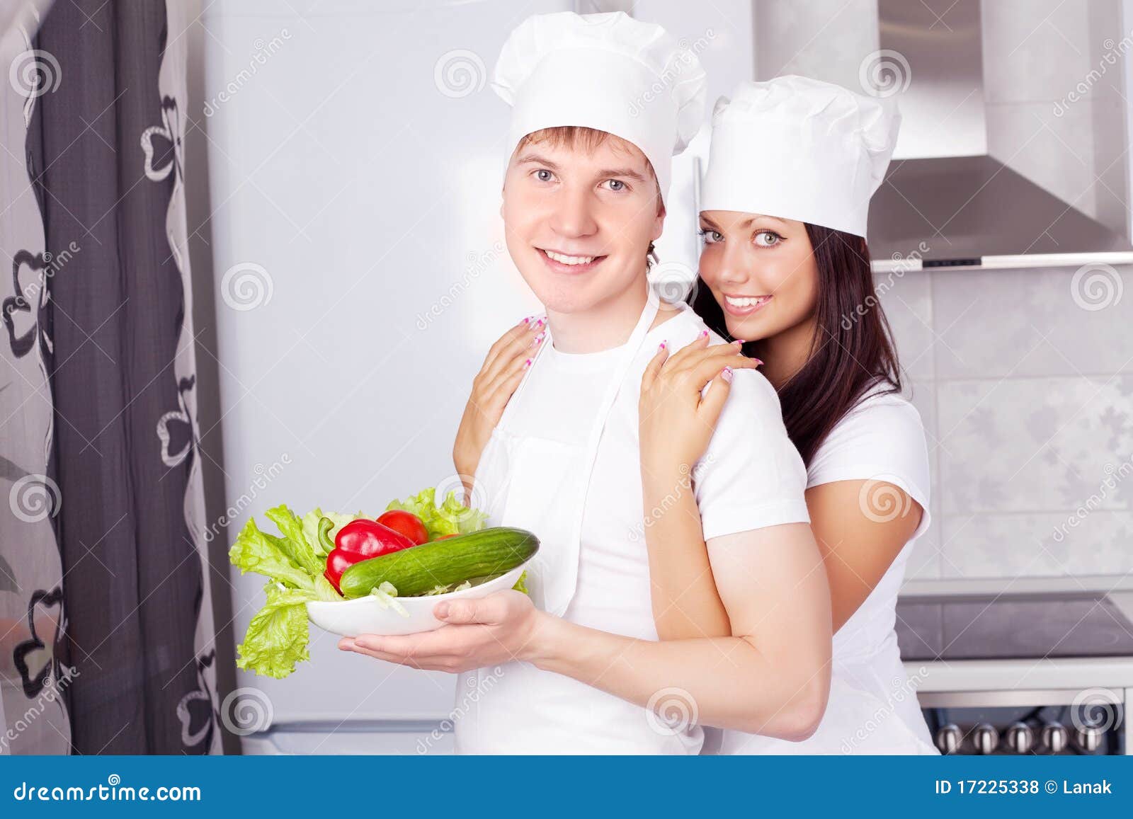 Two cooks stock photo. Image of diet, caucasian, salad - 17225338