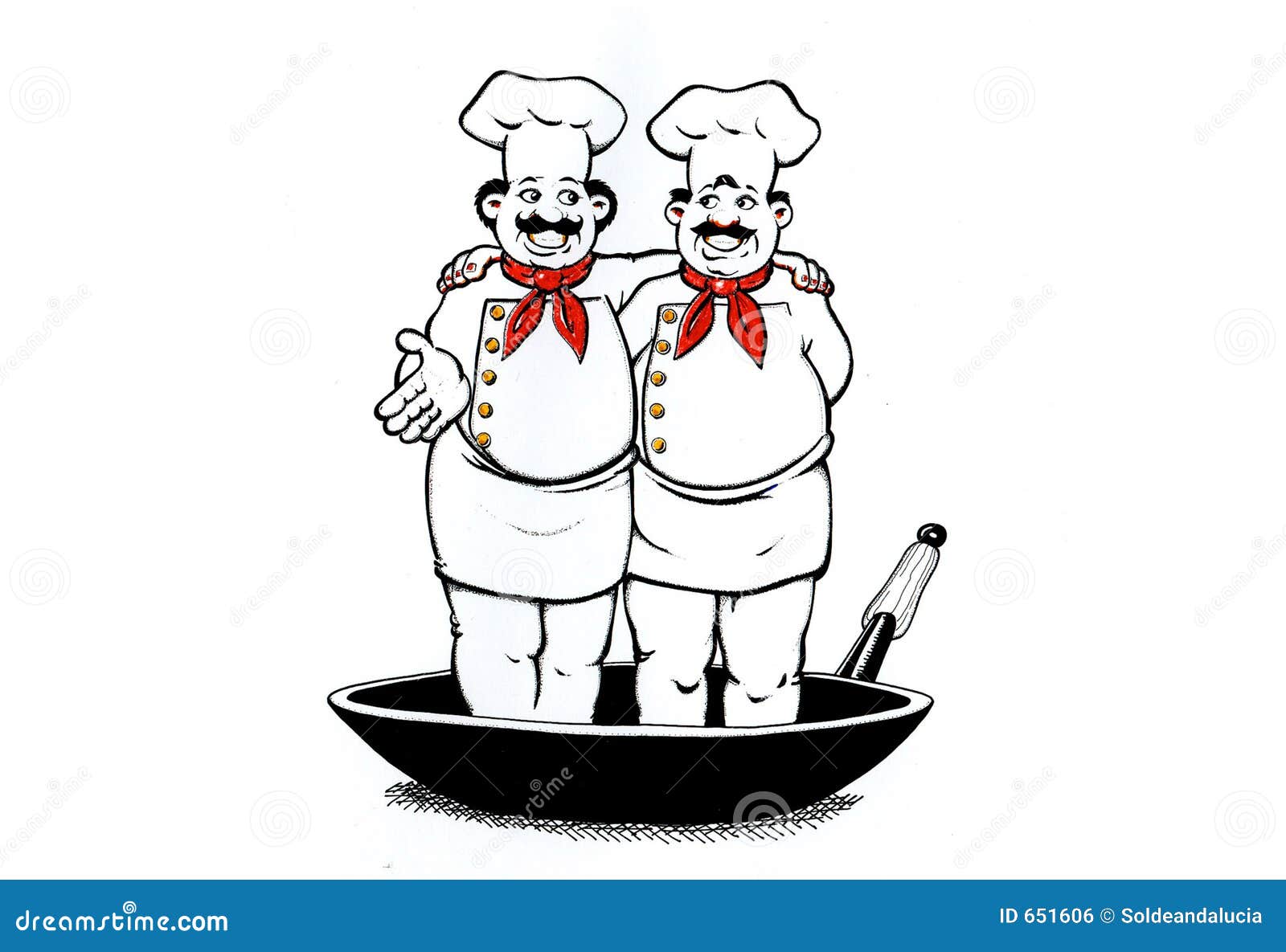 Two Cooks stock illustration. Illustration of person, colored - 651606