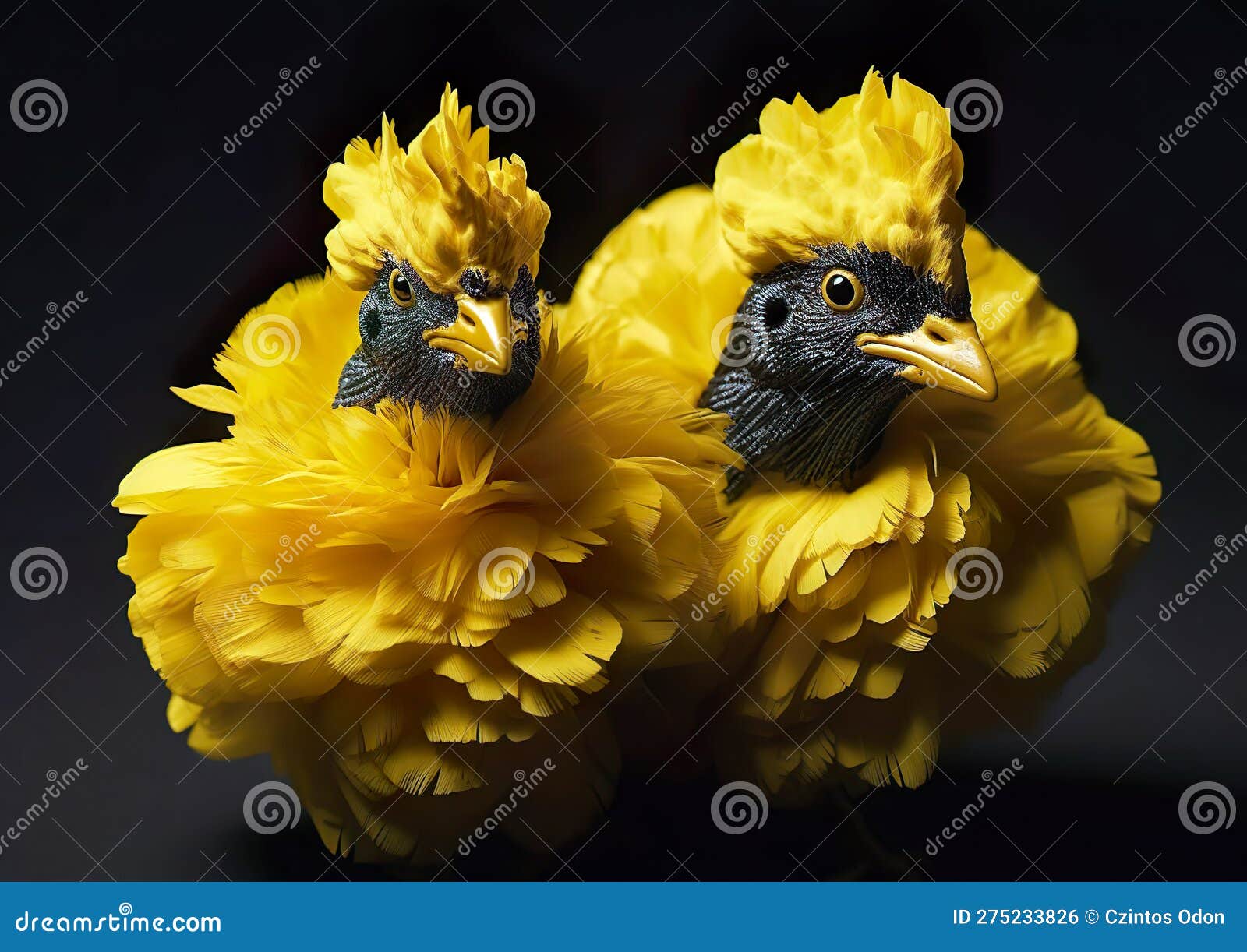 Two Cool Chickens Pose. Despite Being in an Unfamiliar Environment ...