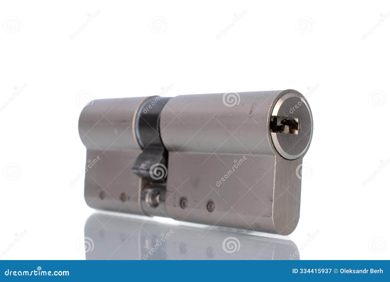 Cores of Locks with Keys, Close-up Isolated on White. Stock Image ...