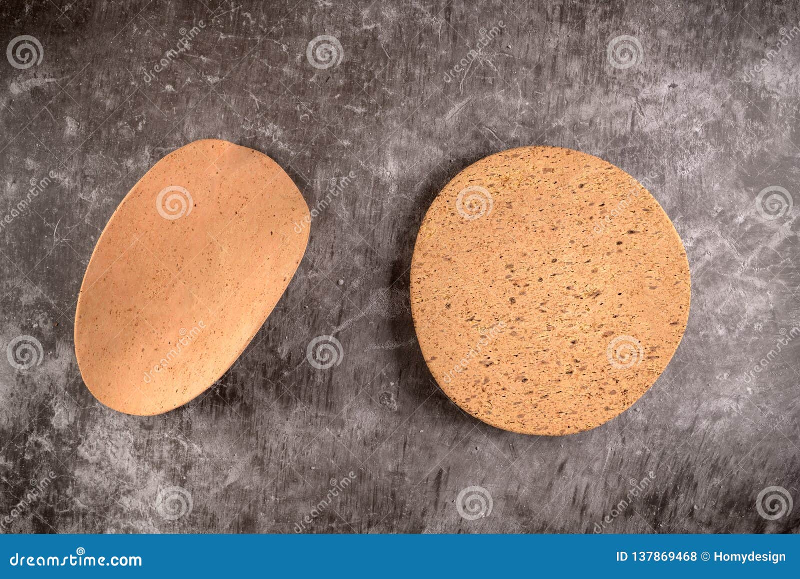 Two cork plates stock photo. Image of dish, kitchen - 137869468