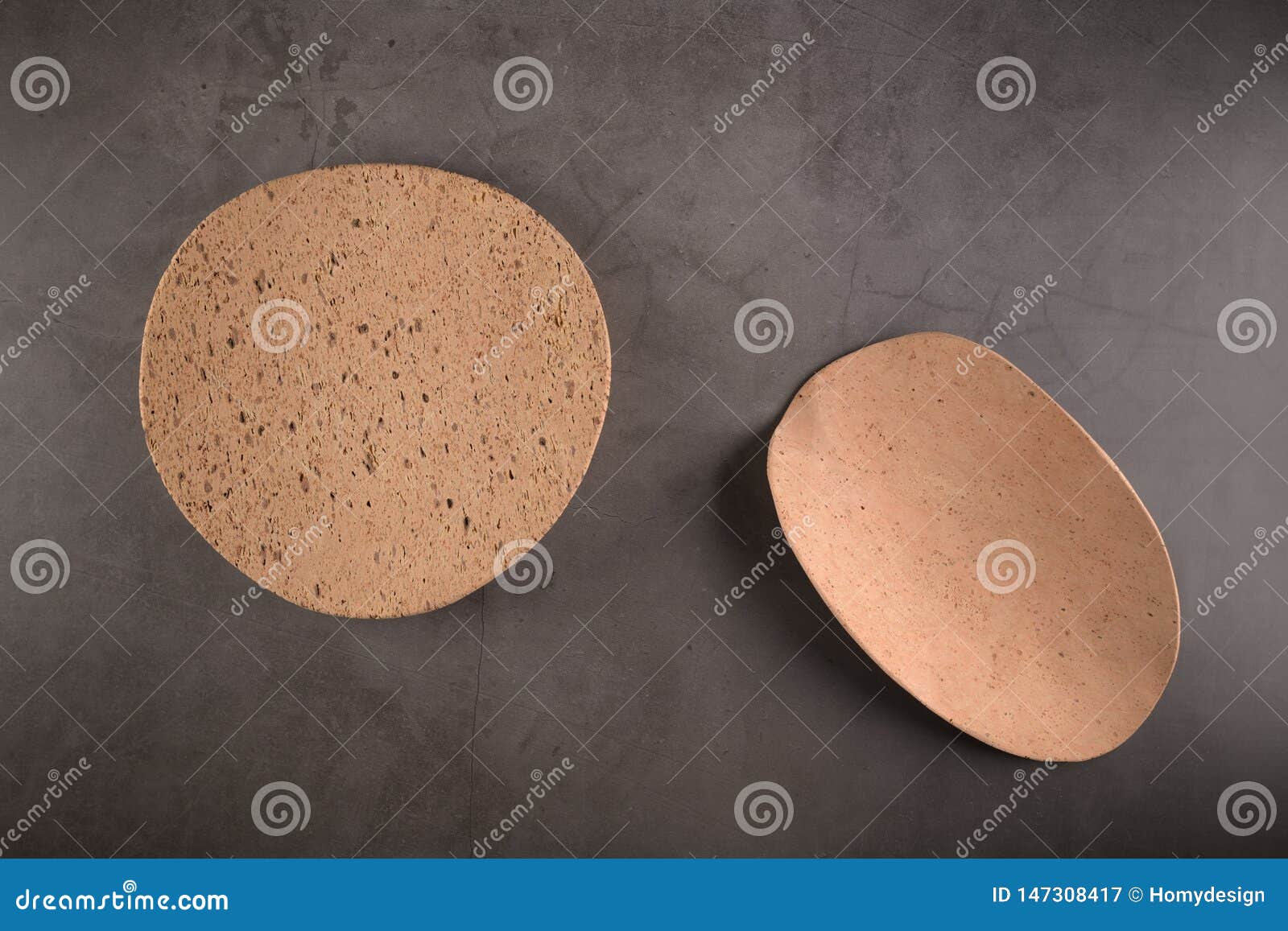 Two cork plates stock image. Image of dark, cork, recipe - 147308417
