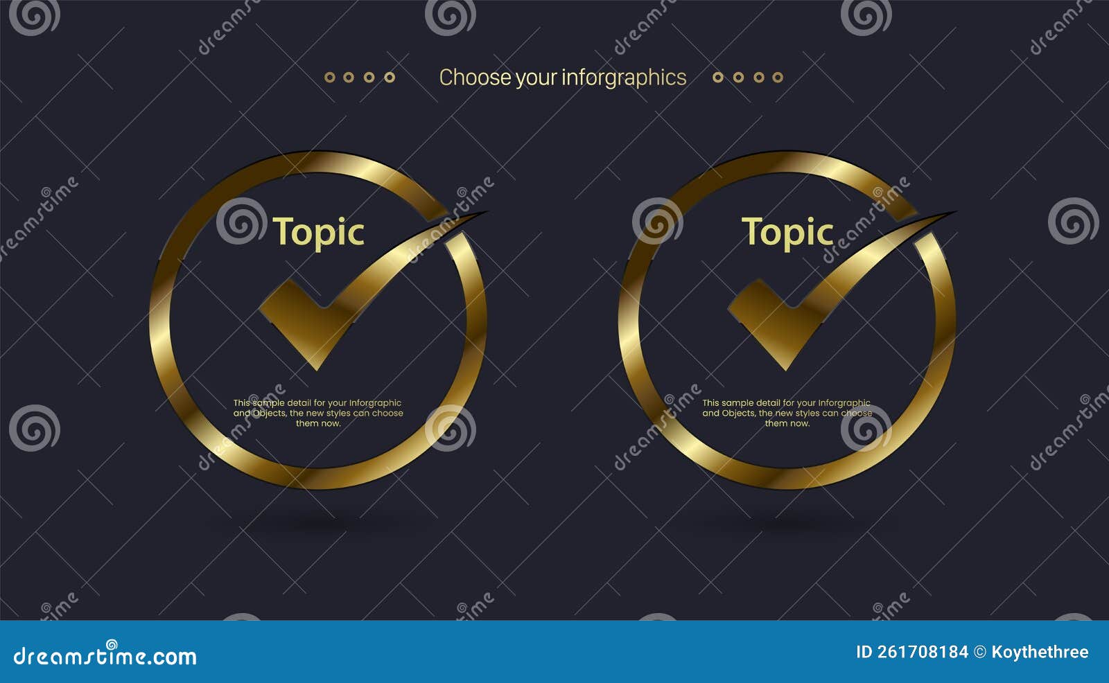 Two Correct Check Symbols In Center Of Circle Infographic, Circles ...