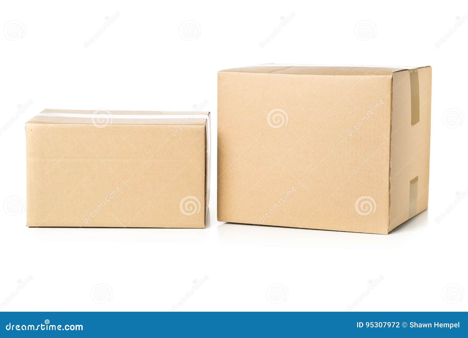 Two Carton Parcels With Express Delivery Imprint Stock Photography ...