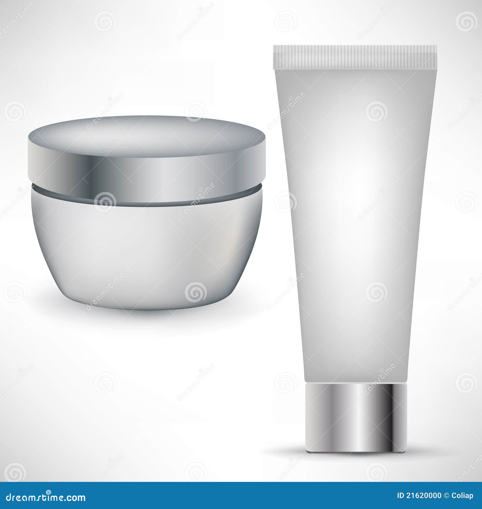 Two Cosmetic Beauty Containers Stock Vector - Illustration of pack ...