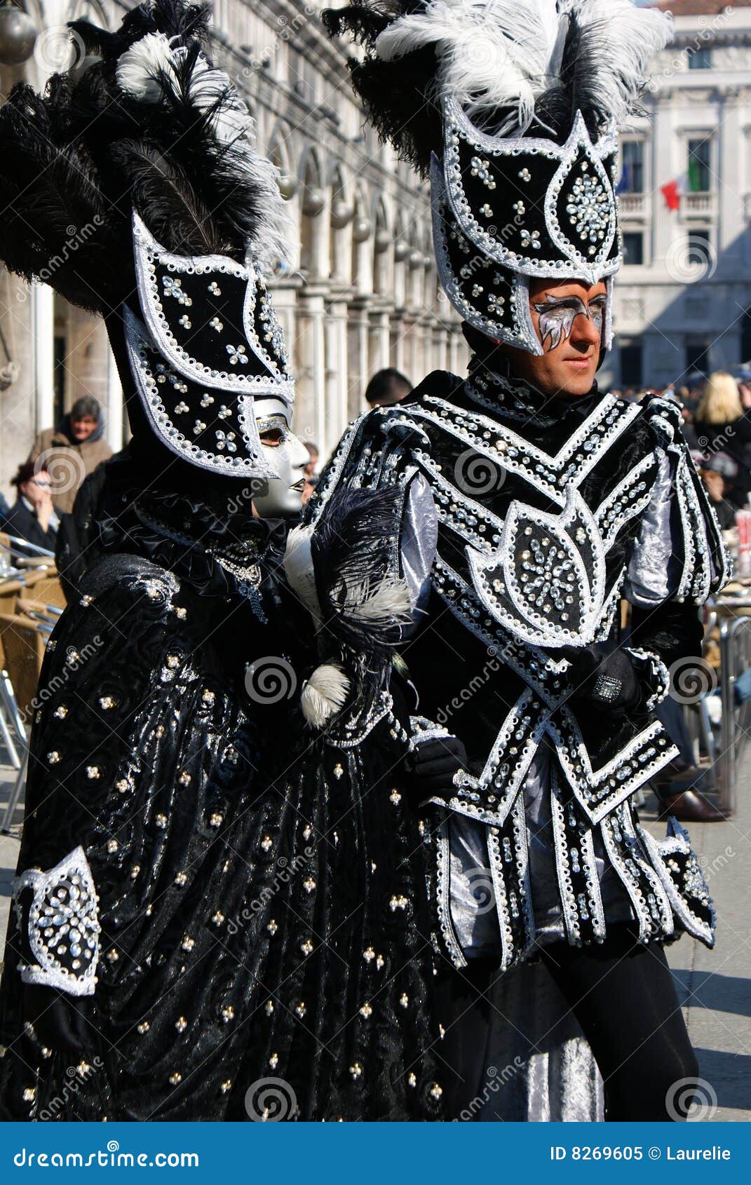 Two Costumed People at Carnival. Editorial Image - Image of disguise ...