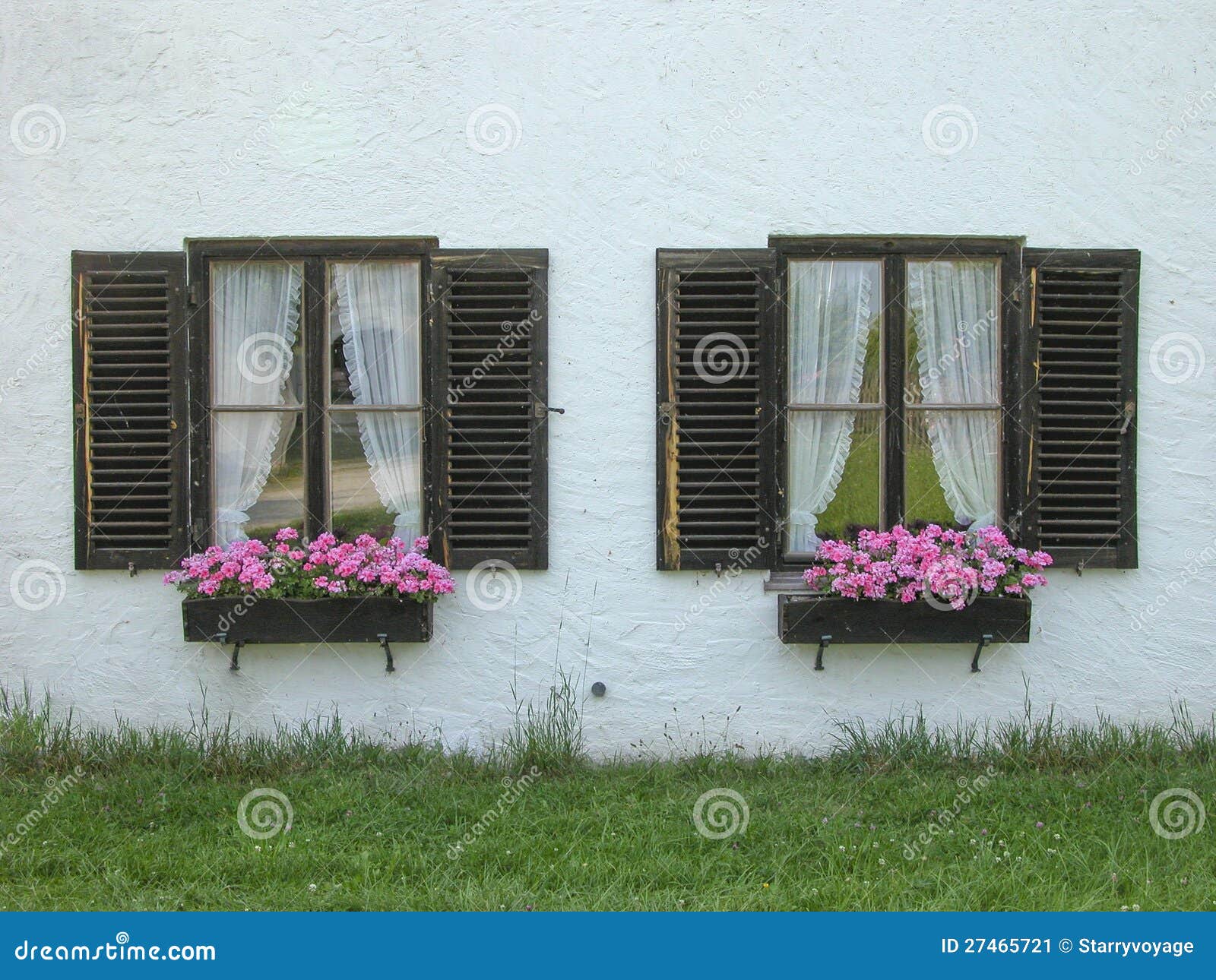 Two Cottage Windows Stock Image | CartoonDealer.com #27465721