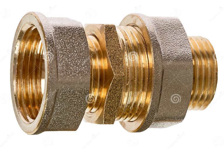 Two couplings and Threaded stock photo. Image of sanitary - 60302118
