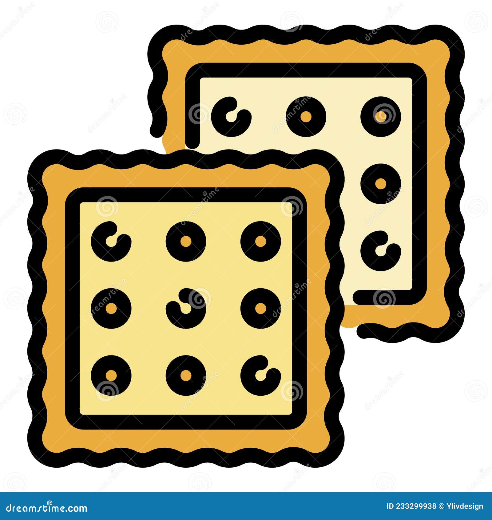 Two Crackers Icon Color Outline Vector Stock Vector - Illustration of ...