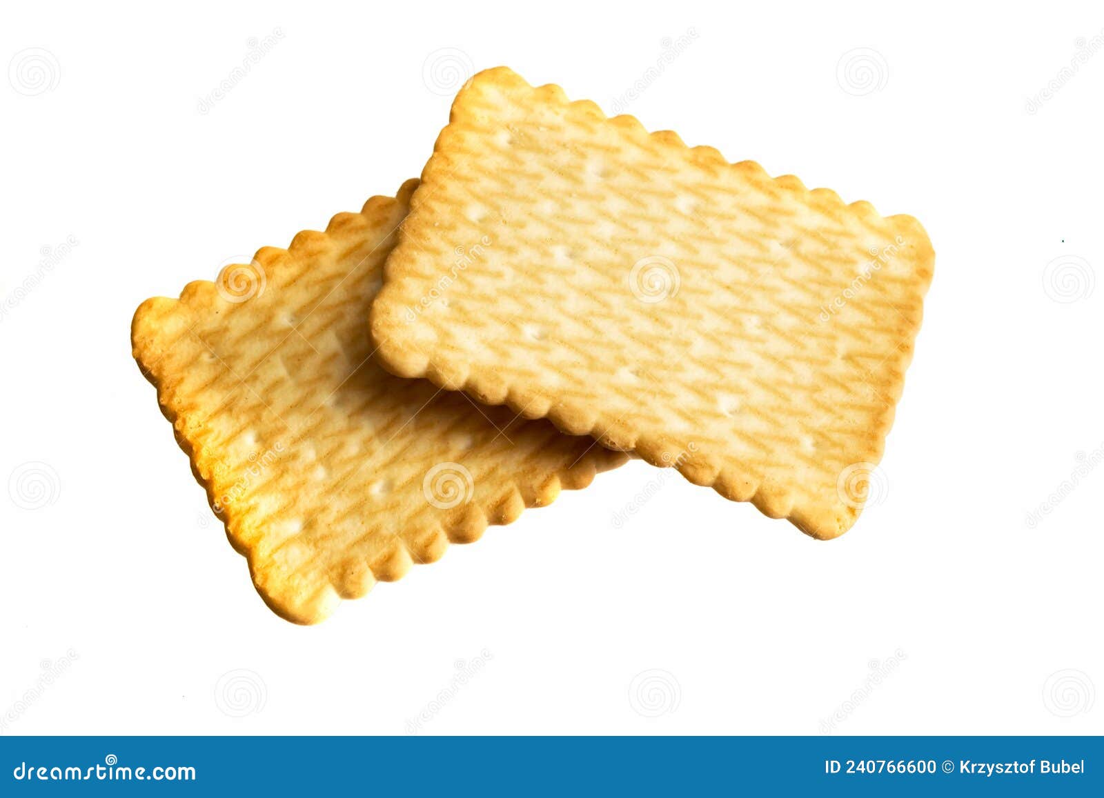 Two Crackers on a White Isolated Background Stock Photo - Image of ...