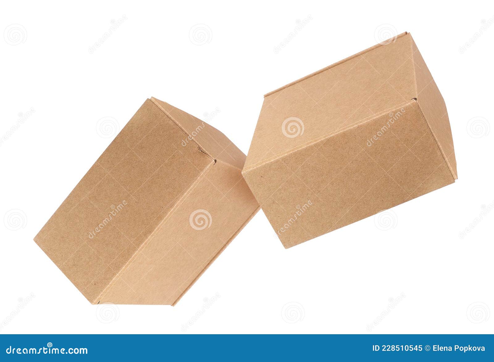 Two Craft Boxes Isolated on White Background Stock Image - Image of ...