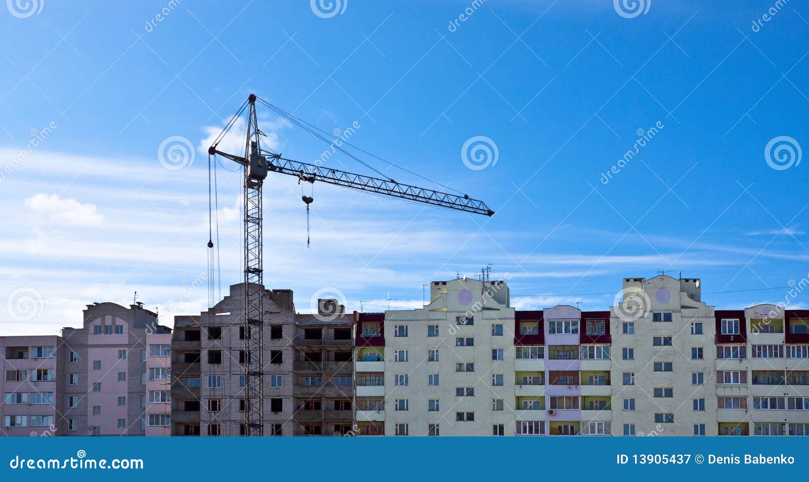 Two cranes stock image. Image of flat, floor, crane, future - 13905437