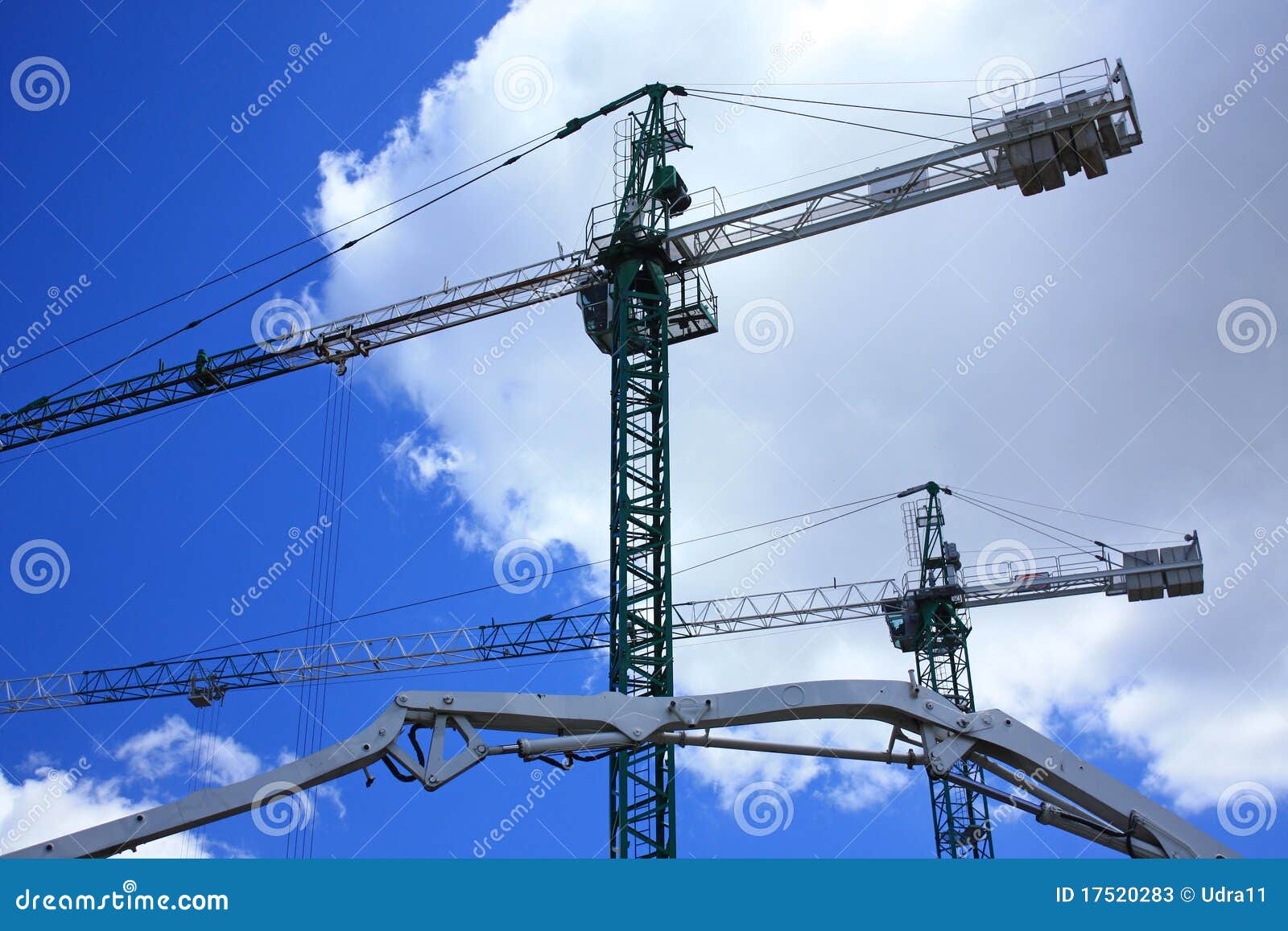 Two cranes stock image. Image of scaffold, steel, technology - 17520283