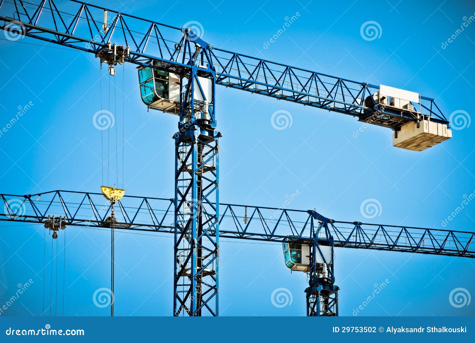 Two cranes stock photo. Image of development, business - 29753502