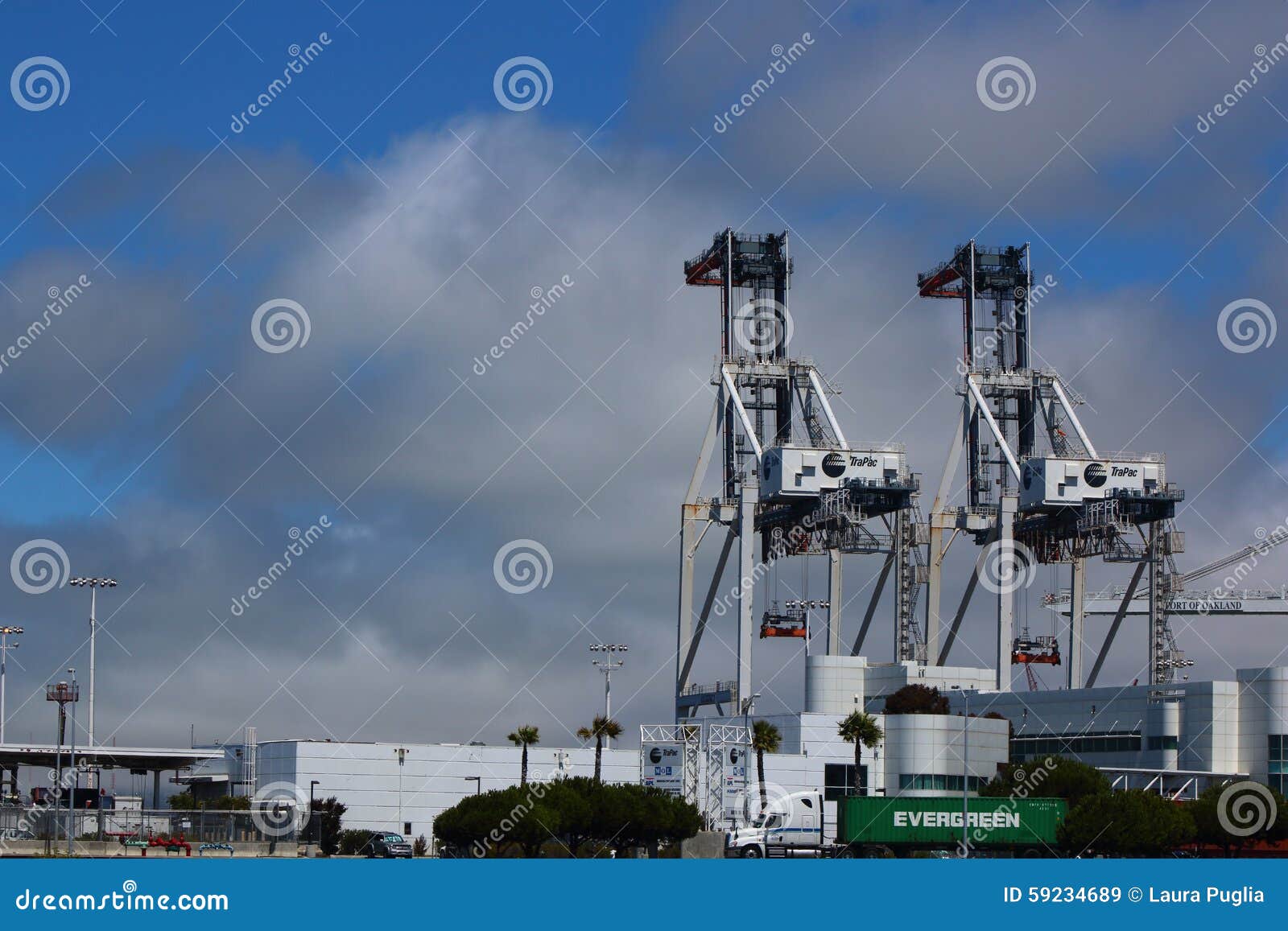 Two Cranes for Ship Loading Editorial Stock Image - Image of port ...