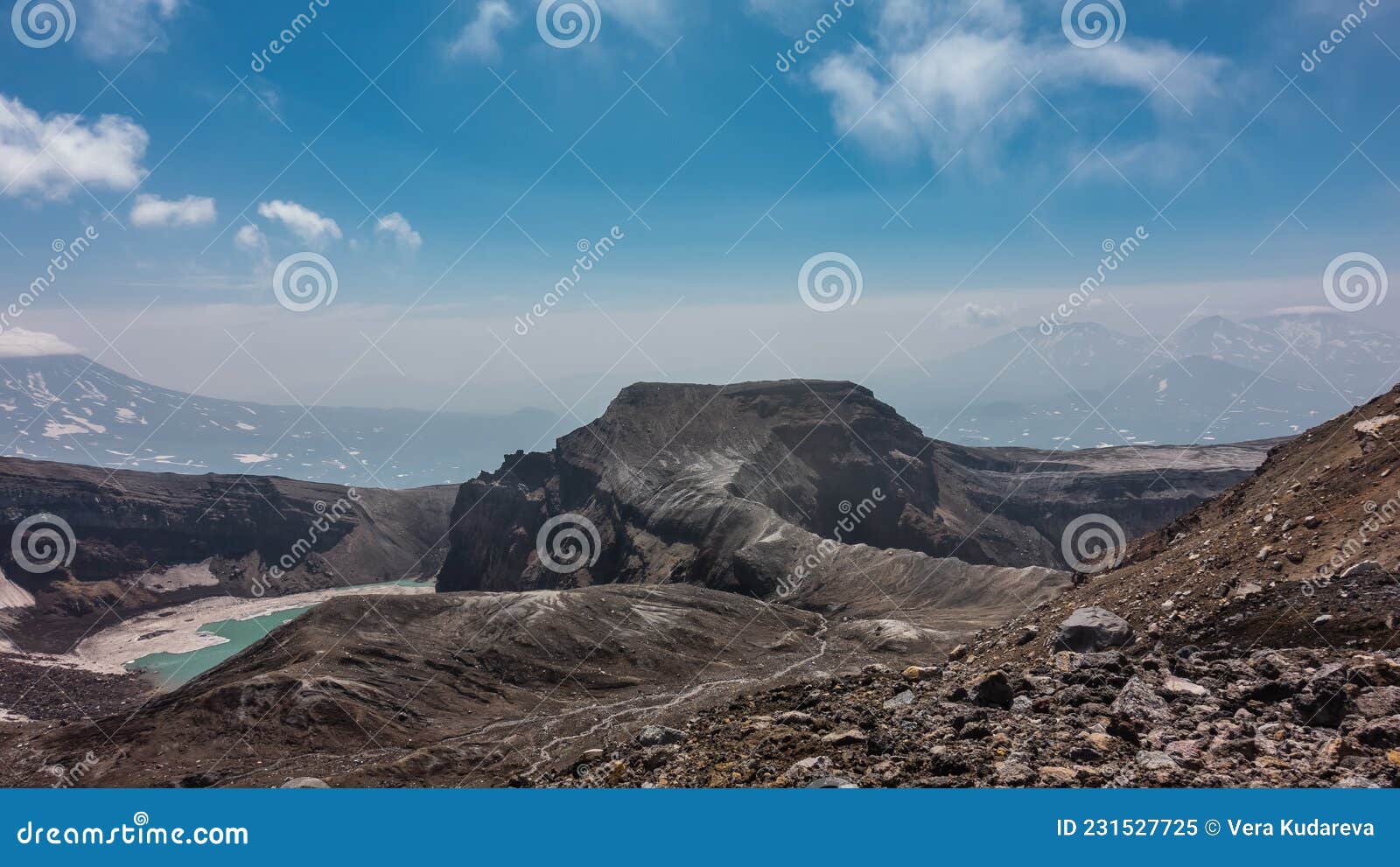 Two Craters with Steep Slopes are Visible on the Top of the Volcano ...