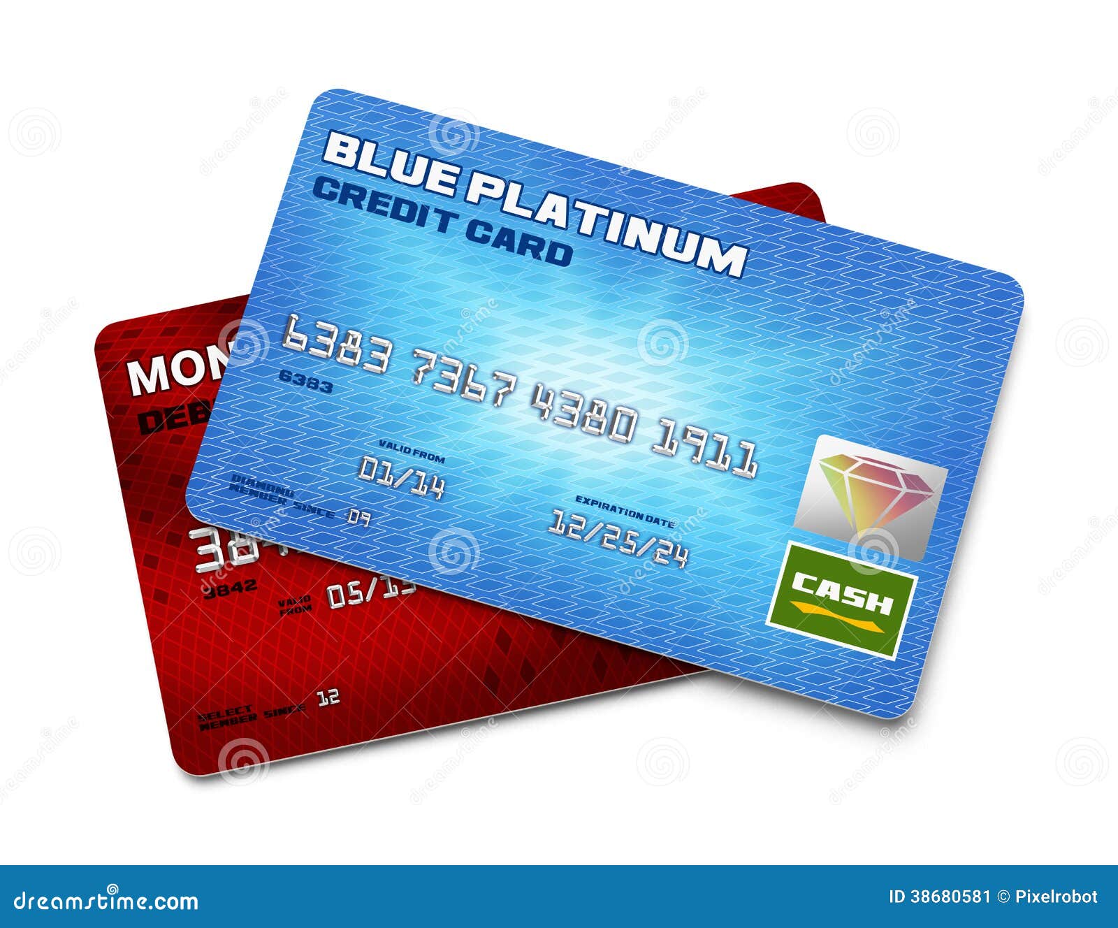 Two Credit Cards stock illustration. Illustration of concepts - 38680581